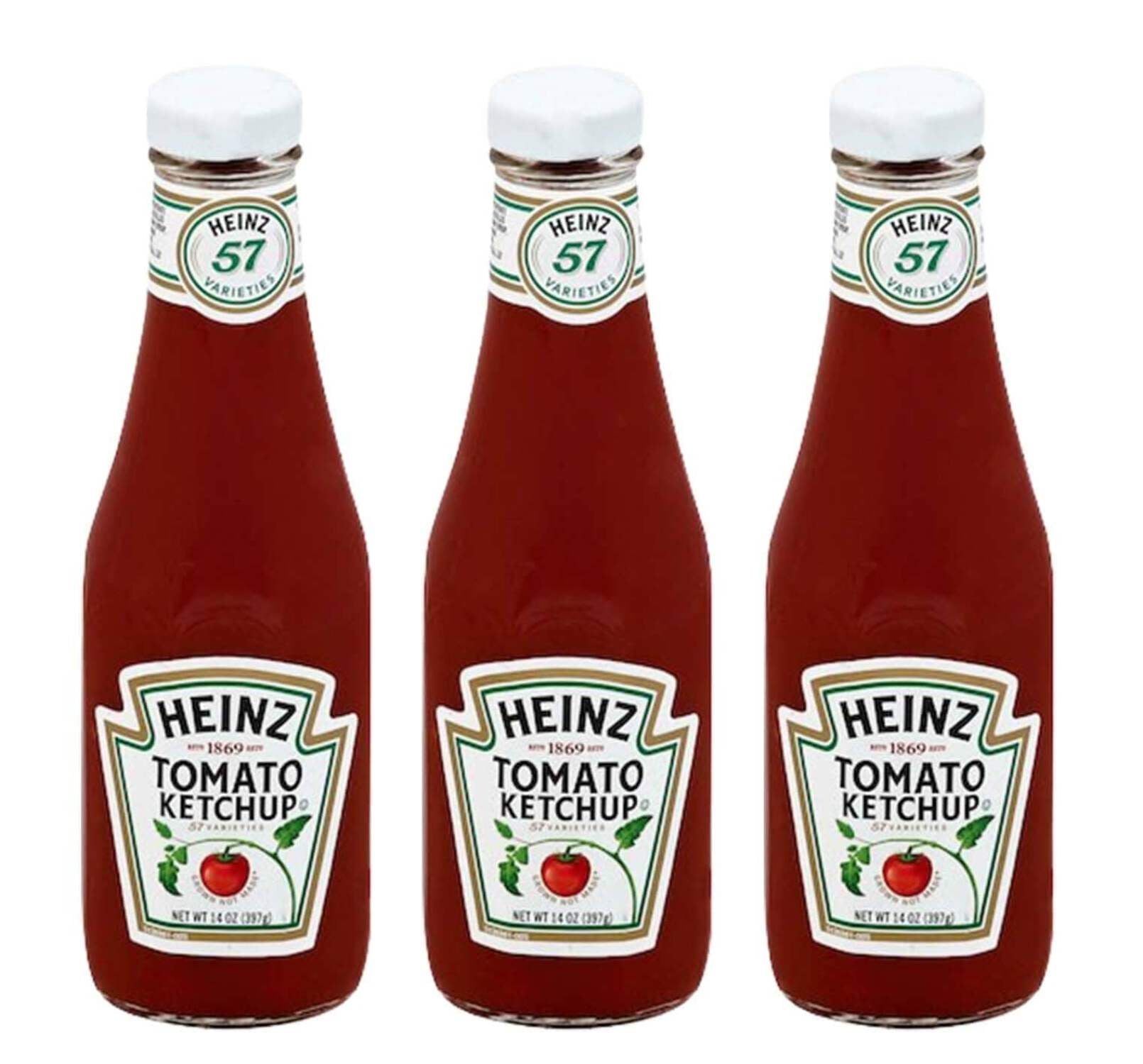 Snackathon Heinz Classic Glass Ketchup Bottles, 14 Ounce Each, Pack of ...
