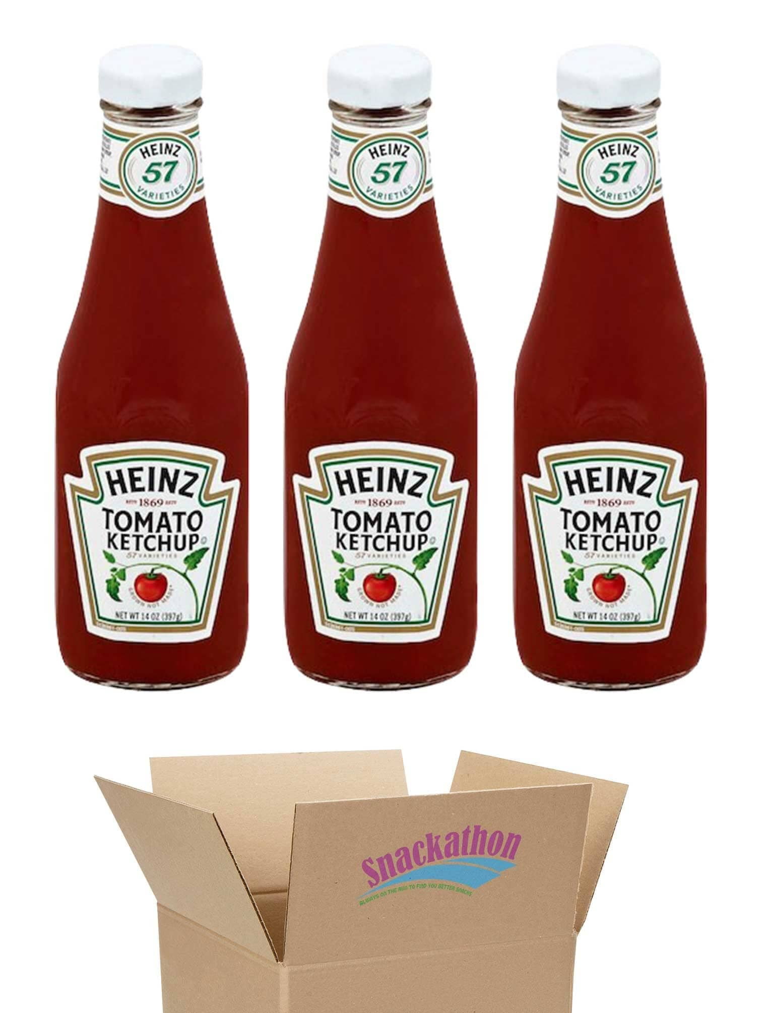 Heinz Classic Glass Ketchup Bottles, 14 Ounce Each, Pack of 3 - Walmart.com