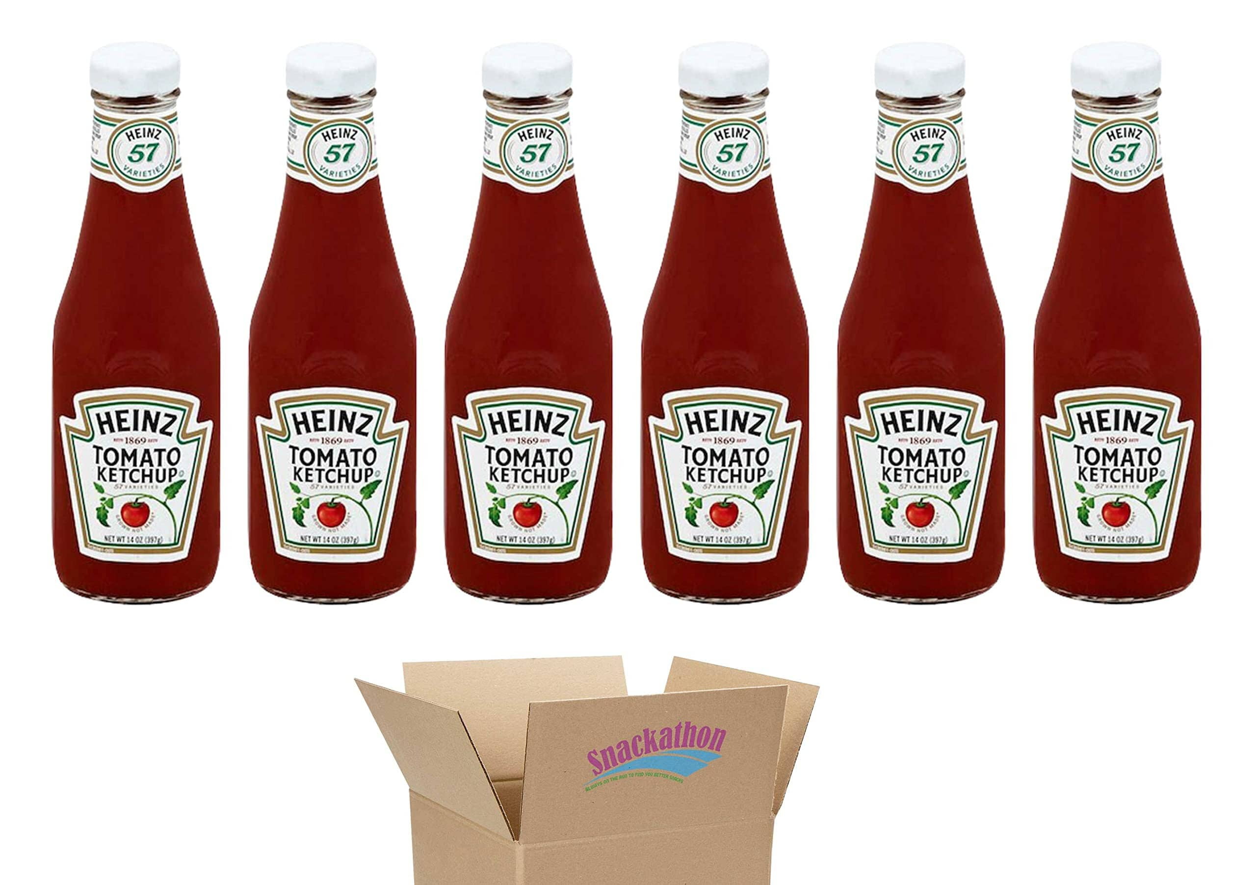 Heinz Classic Glass Ketchup Bottles, 14 Ounce Each, Pack of 6 - Walmart.com