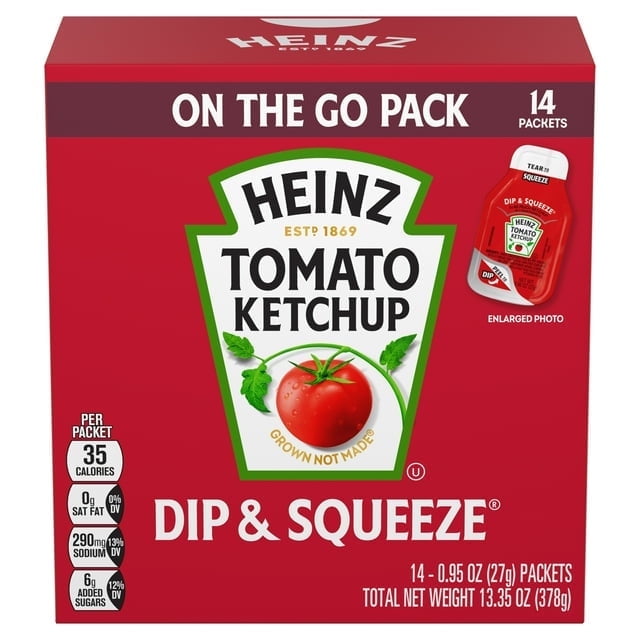 Heinz Dip & Squeeze Tomato Ketchup - 4 Pack - Walmart.com