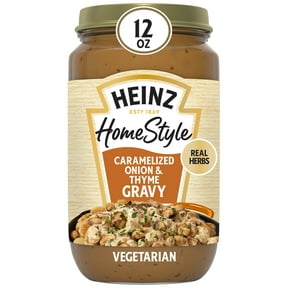 Heinz Brown Gravy 12 oz Jar with Real Broth, Thick and Creamy, Classic ...