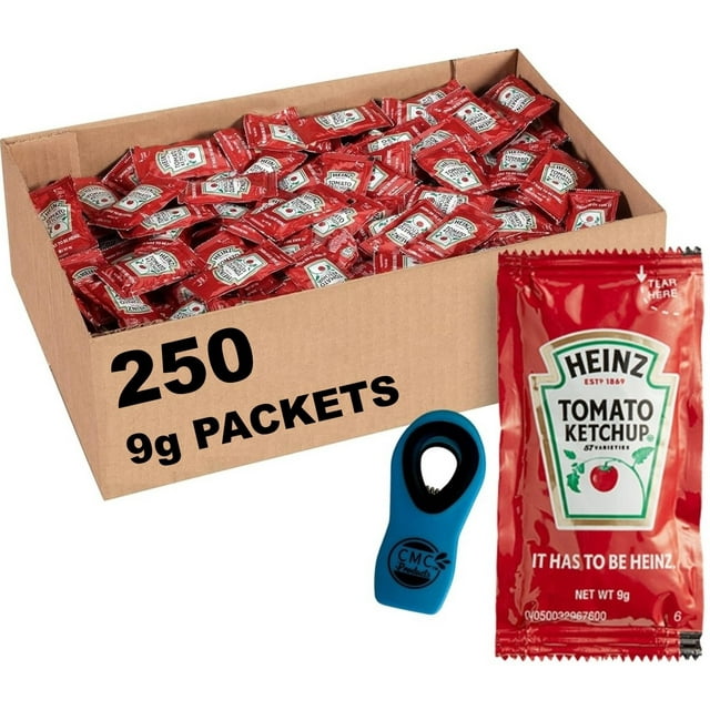 Heinz Single Serve Tomato Ketchup Packets (9g) – 250 Count with CMC ...