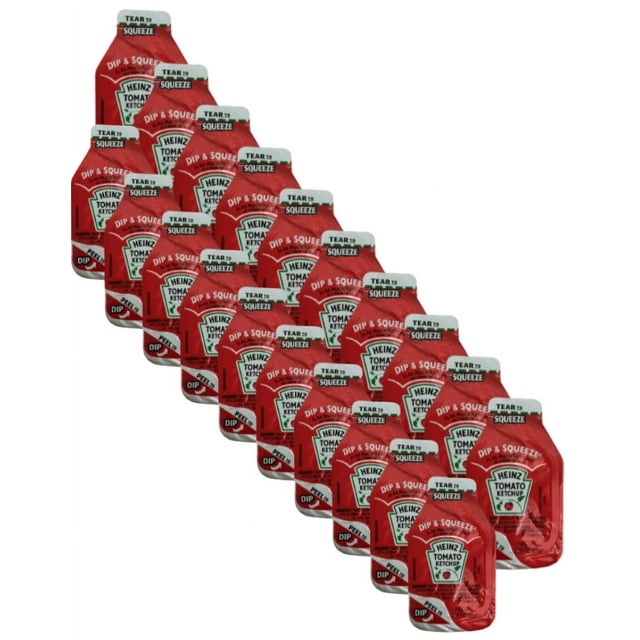 Heinz Ketchup Single Serve Dip and Squeeze Packets, 0.95 oz, Pack of 20 ...