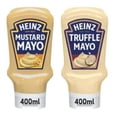 Heinz Mayonnaise 2 Pack - 1 x Mustard Mayo and 1 x Truffle Mayo, 400ml ...
