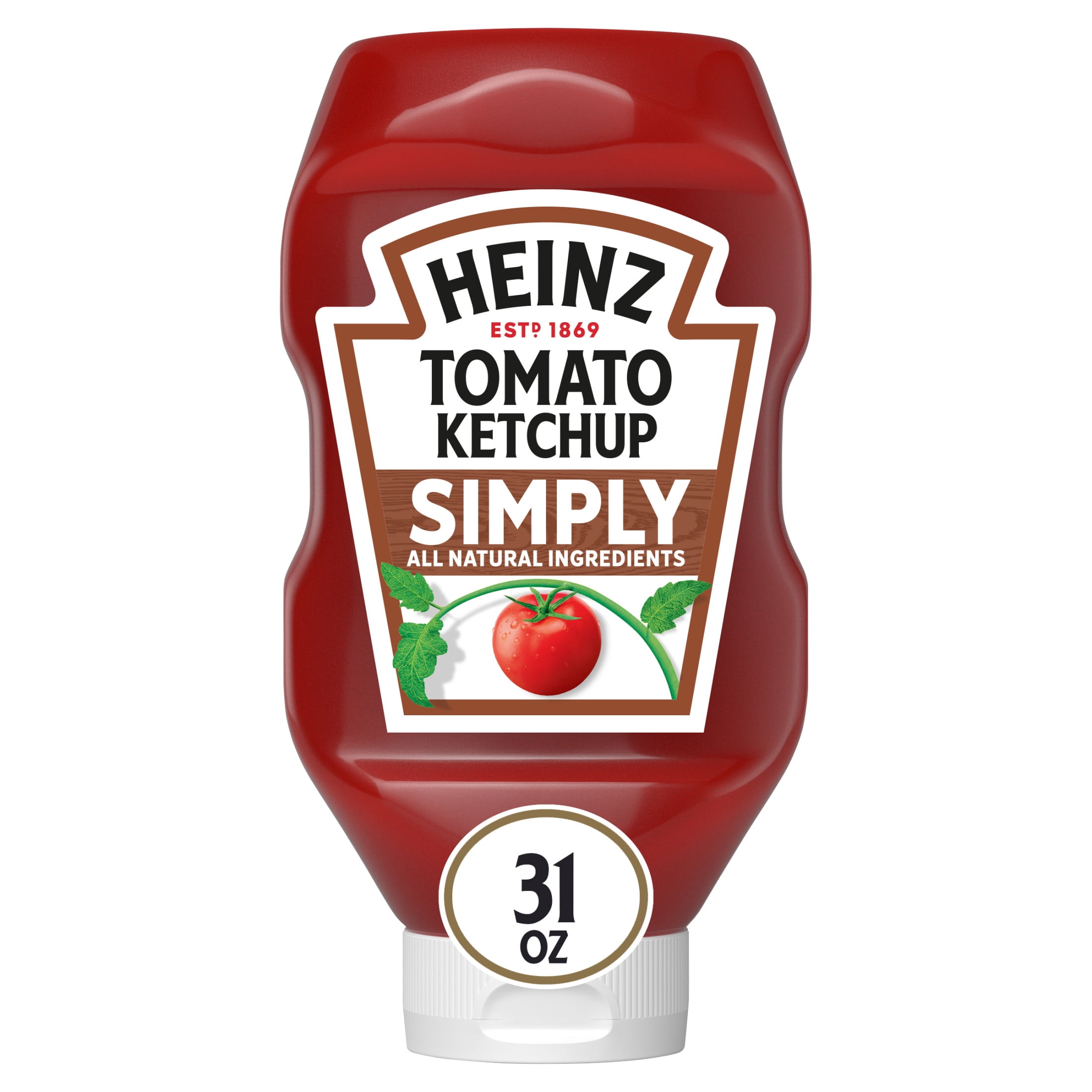 Heinz Simply Tomato Ketchup 31 oz Bottle Classic Thick and Rich Squeeze ...