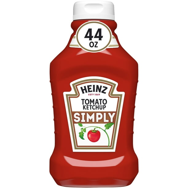 Heinz Simply Tomato Ketchup with No Artificial Sweeteners, 44 oz Bottle ...