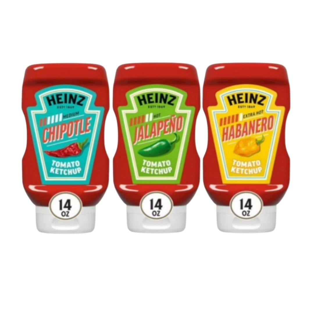 Heinz Spicy Ketchup Variety Pack, 3 flavors (Chipotle, Jalapeno ...