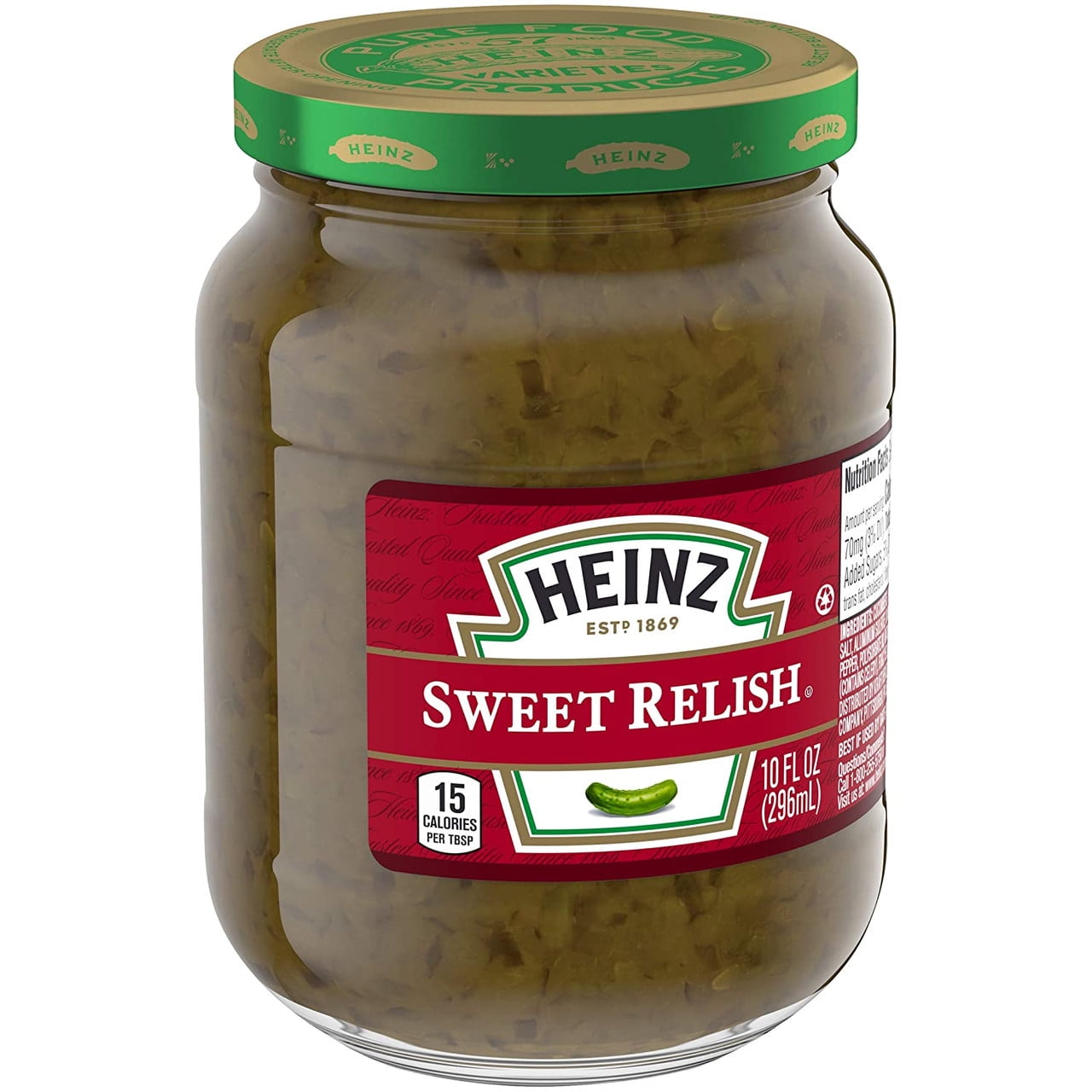 Heinz Sweet Green Relish, 10 Ounce Jar (Pack of 12) - Walmart.com