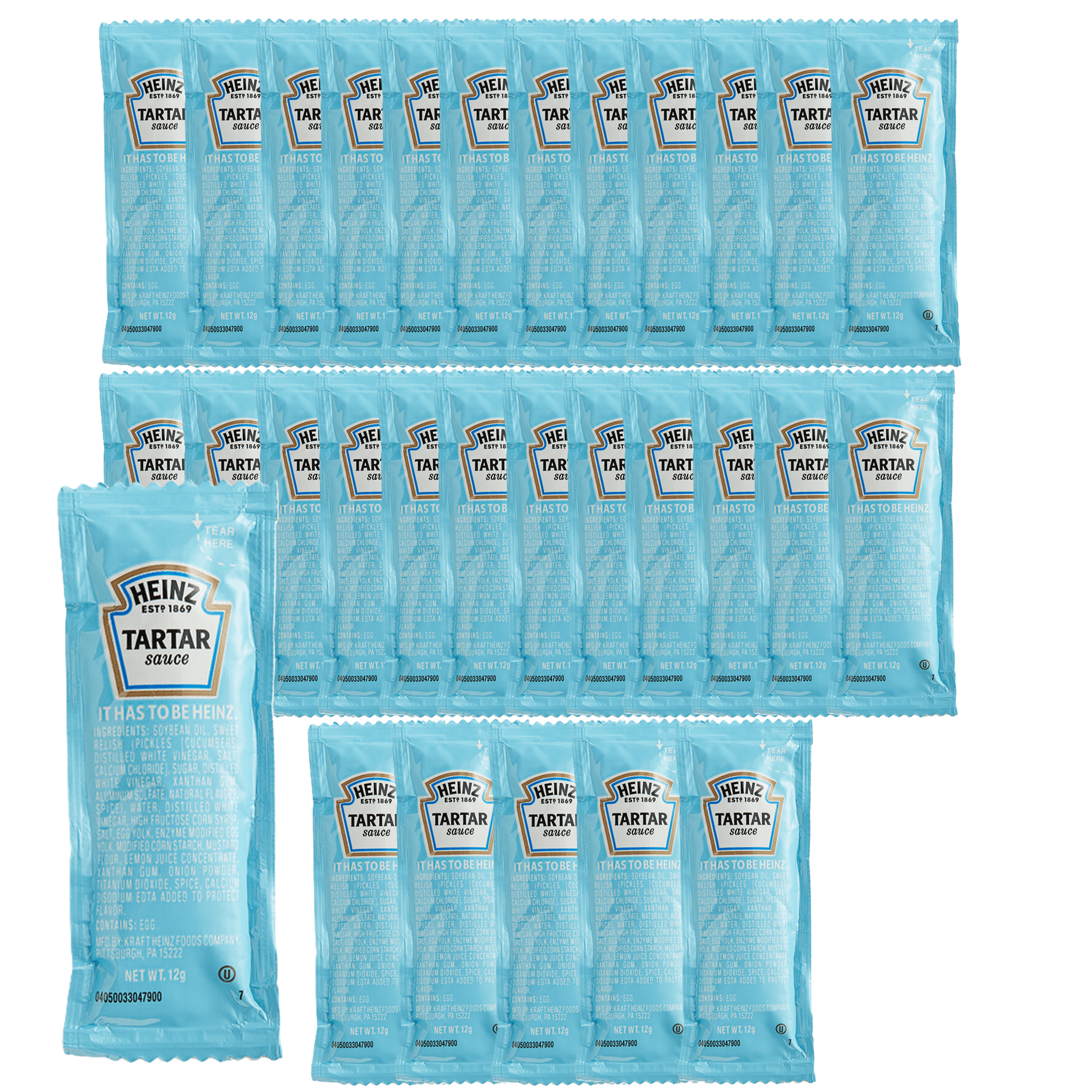 Heinz Tartar Sauce Portion Packets, 12g Each (30 Count) – Creamy Tangy ...