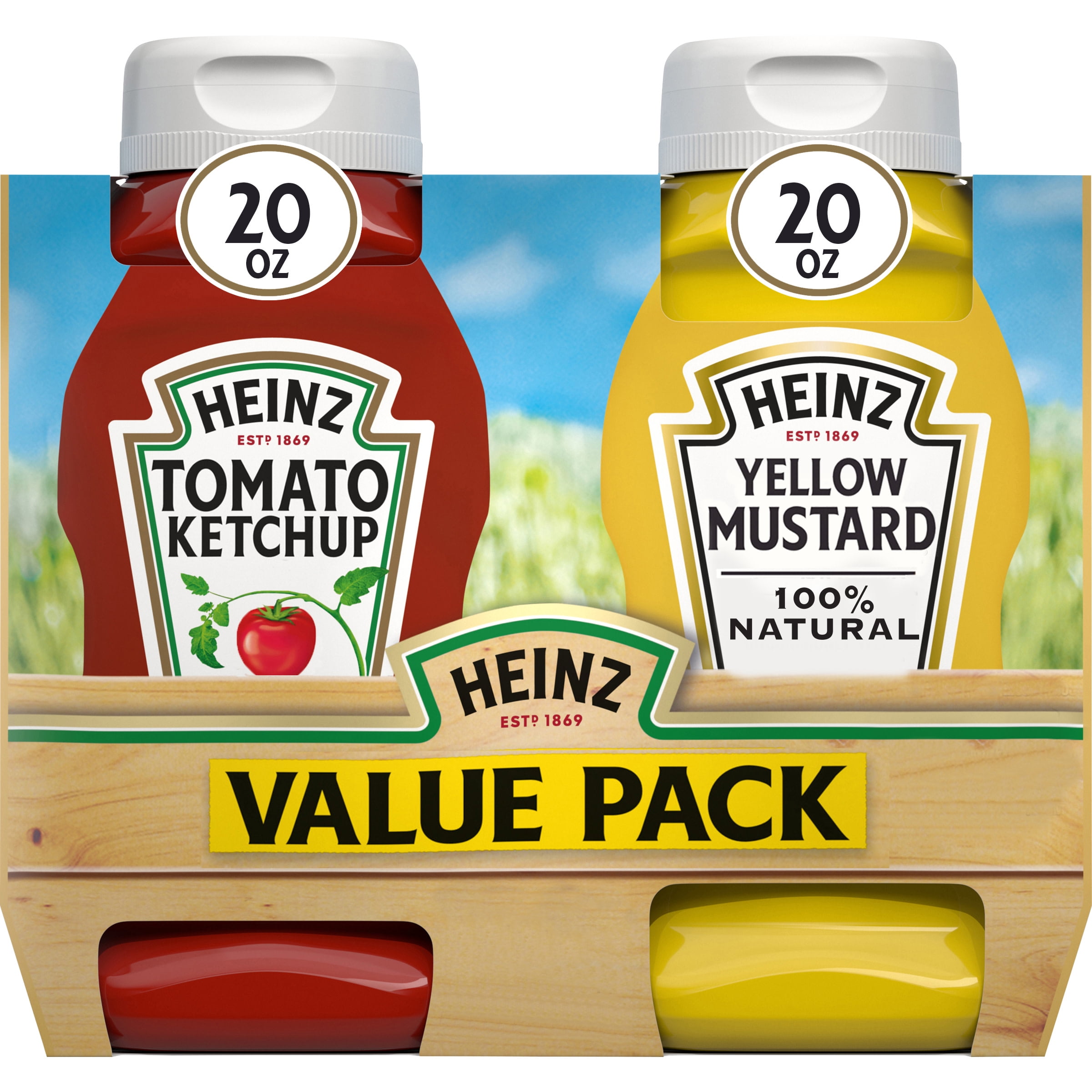 Heinz Tomato Ketchup & Yellow Mustard Twin Pack (20 Oz, 45% OFF