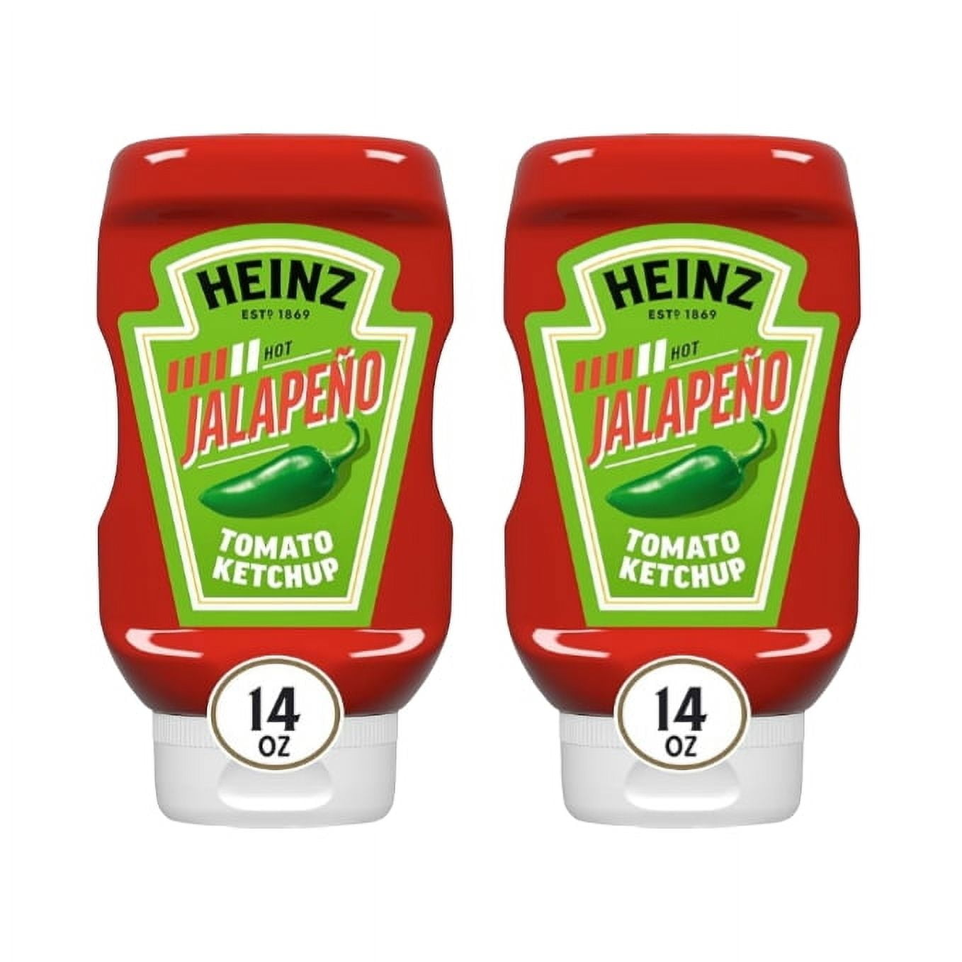 Heinz Tomato Ketchup Blended With Jalapeno, 14 oz Squeeze Bottle (2 ...