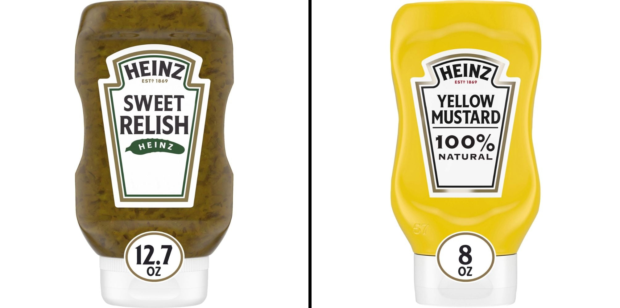 Heinz Yellow Mustard 8 oz & Heinz Sweet Relish 12.7 oz - Walmart.com