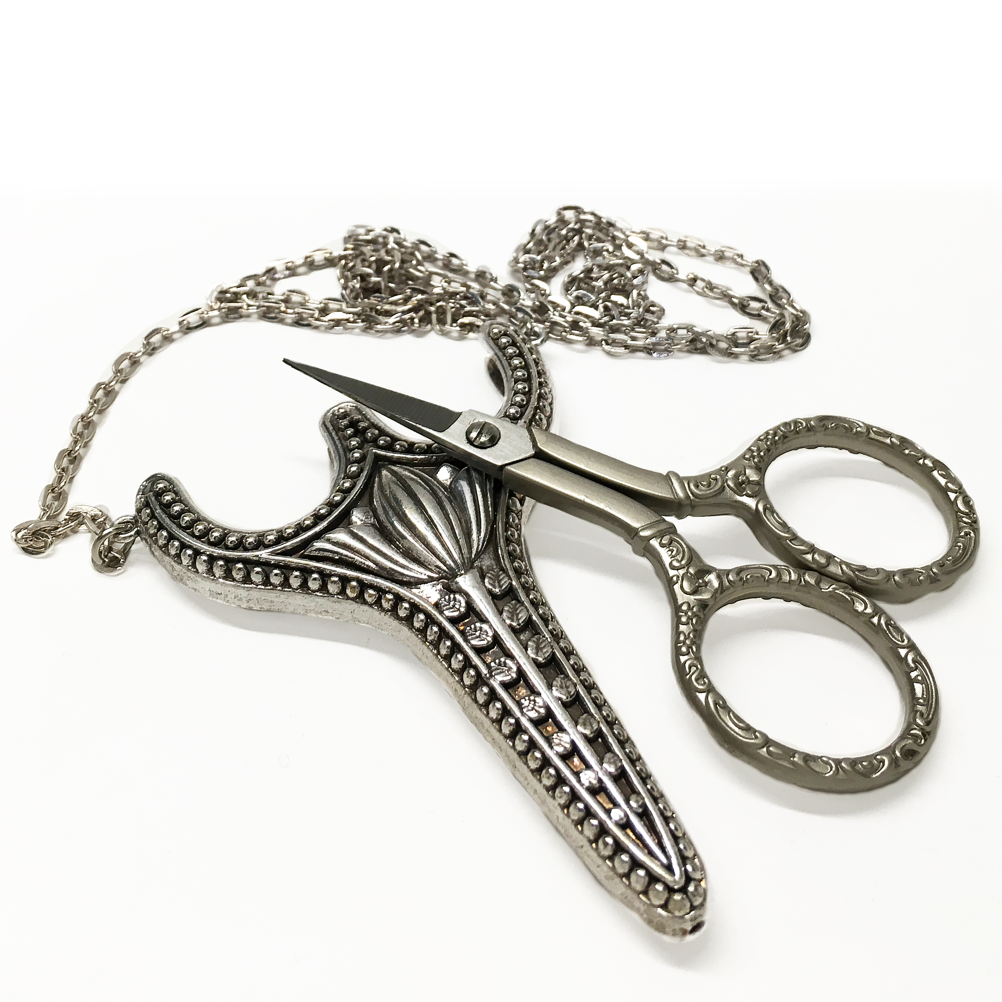 Heirloom Embroidery Scissors Pendant, 3-1/2", Silver - Walmart.com