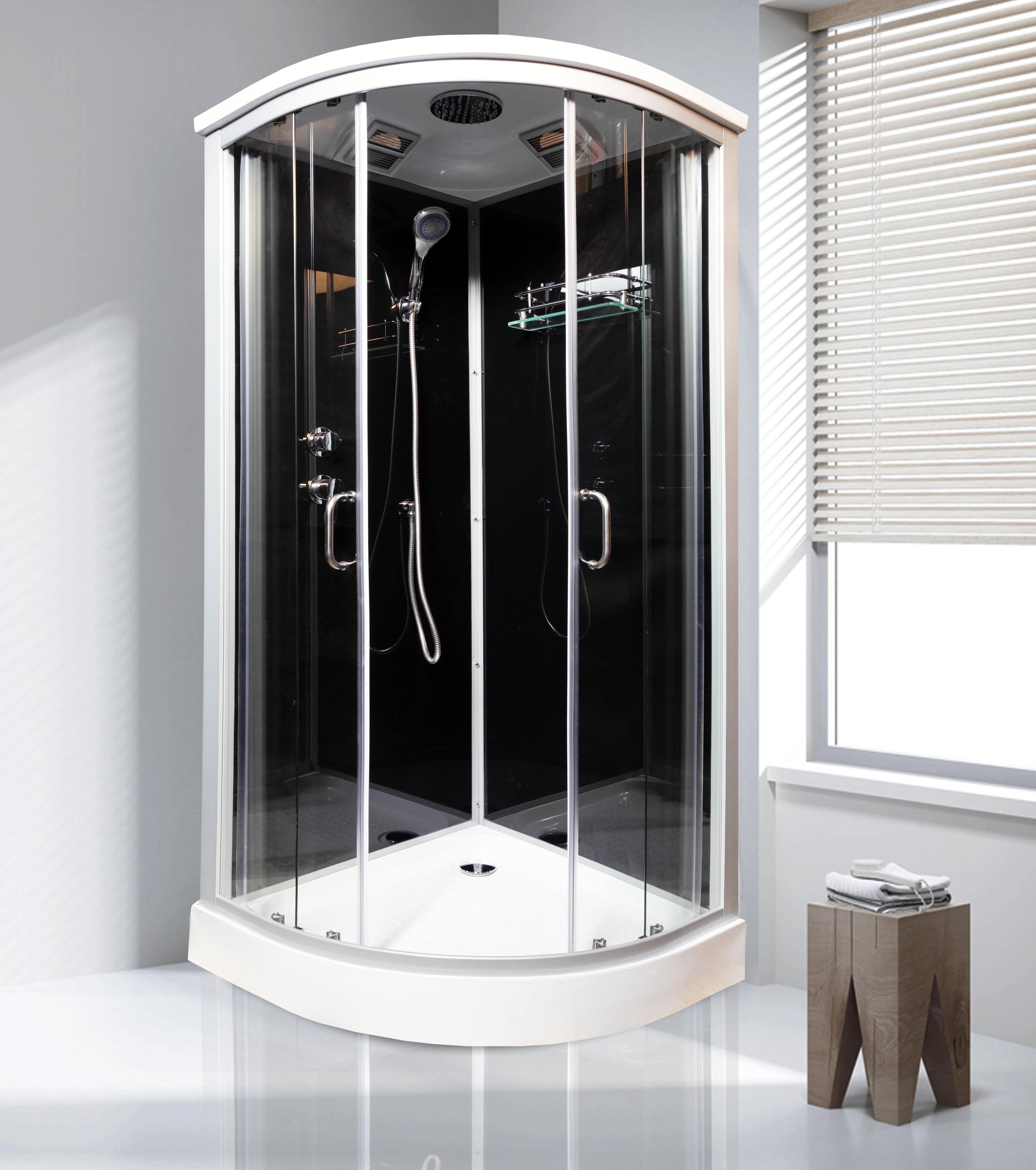 Heirloom Home Products Money-Saving S-3636BEF Black Shower Kit with ...