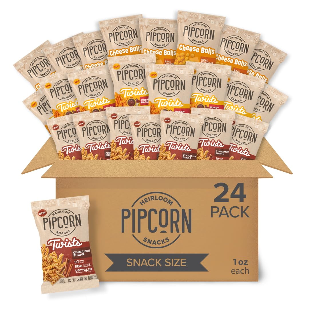 Heirloom Puffed Snacks Variety Pack HYZ01 by Pipcorn - Cheddar Cheese ...
