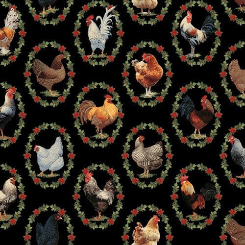 Heirloom Rooster Cotton Fabric - Walmart.com