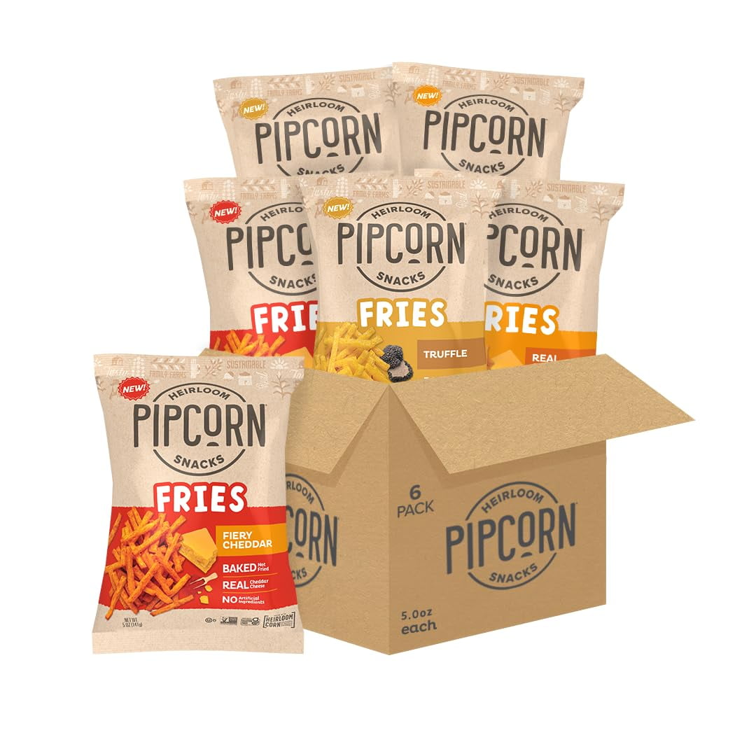 Heirloom TMH1 Snack Fries Variety Pack by Pipcorn - 5oz 6pk - with ...