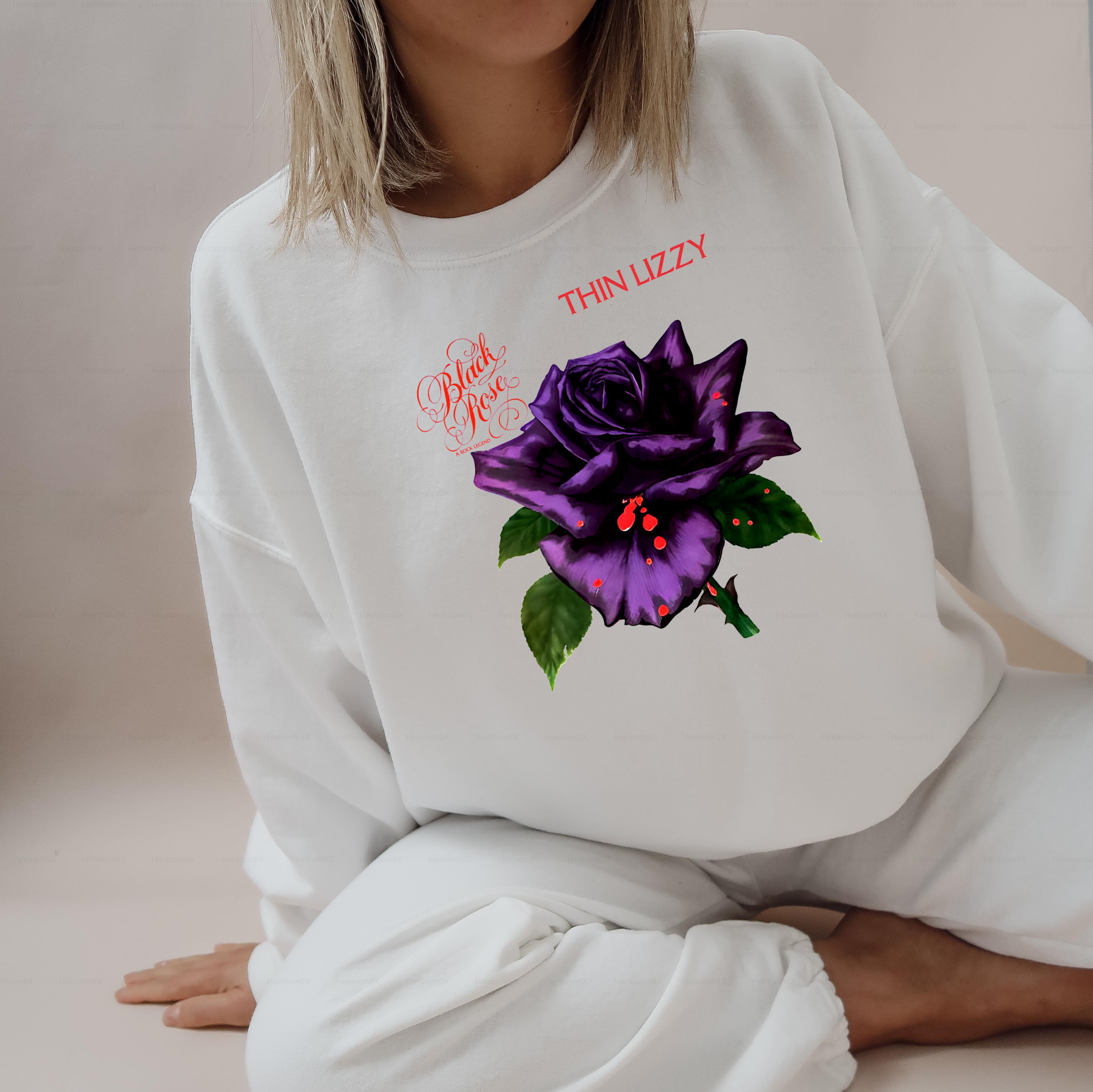 Heirloom98 Thin Lizzy Black Rose Rock Band Music Album Irish Hard Rock Fan T Shirt, for unisex ...