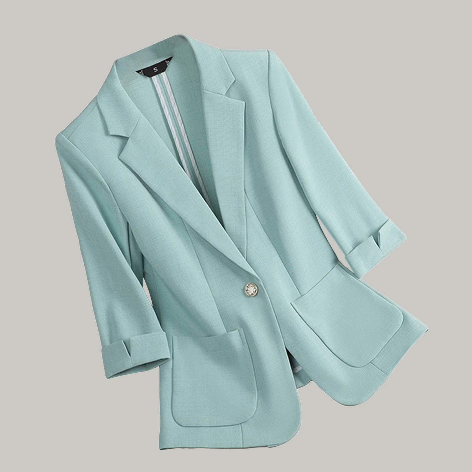 Heisall Ladies Solid Color Lapel Button Elegant Suit Jacket - Walmart.com