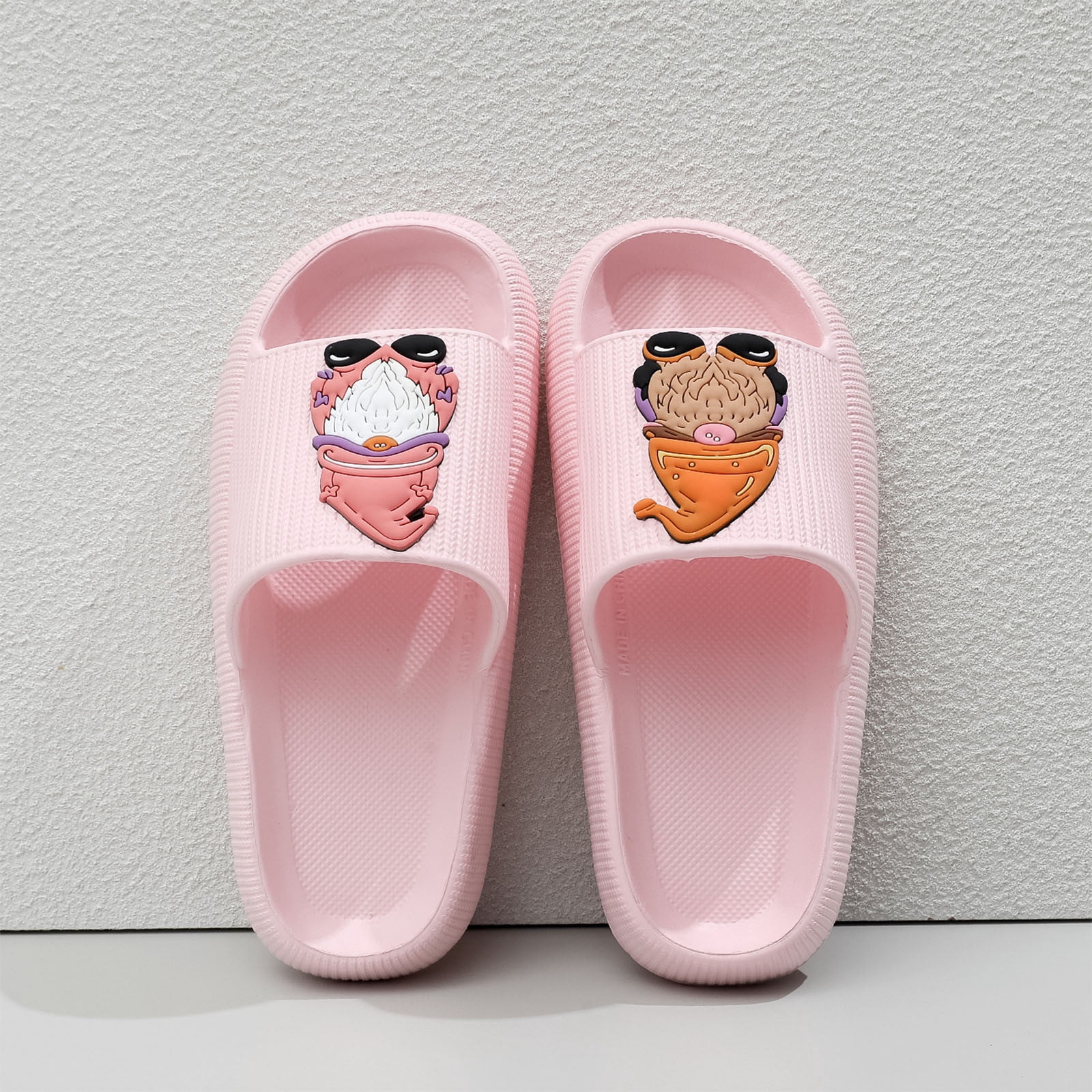 Heisall Unisex Casual Couple's Indoor/Outdoor Dwarf Print Slippers with ...