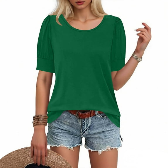 Heisall Women's Spring Summer Long Sleeve Round Neck Ribbed Knit Slim ...