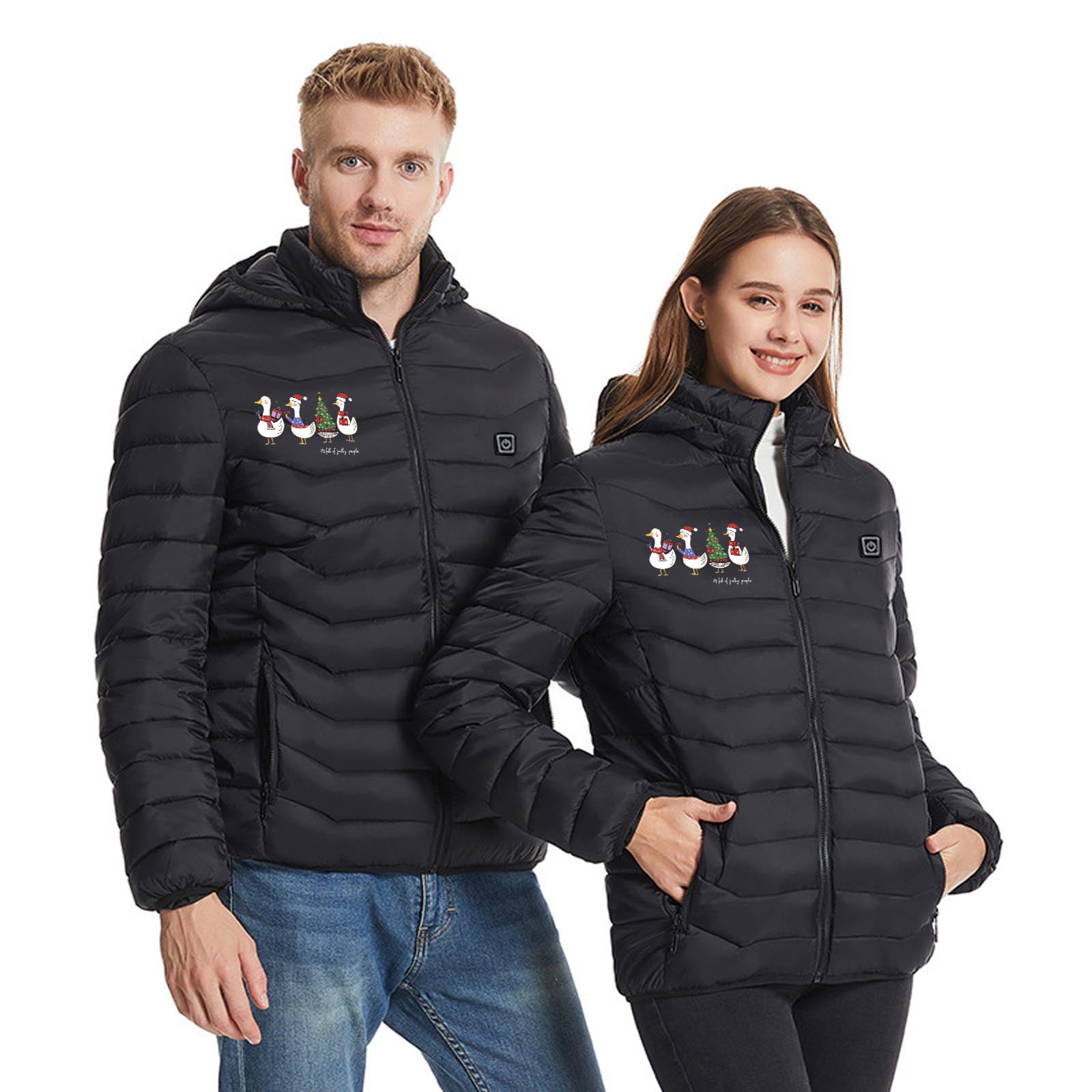 Heisall Womens Winter Coats 8-Zone USB Smart Temperature Control Heated ...