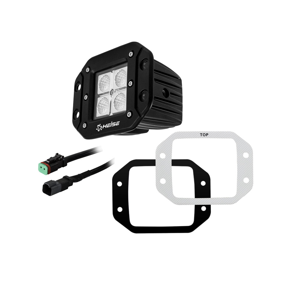 Heise HE-FMCL2 3" 4 LED Flush Mount Cube Light - Walmart.com