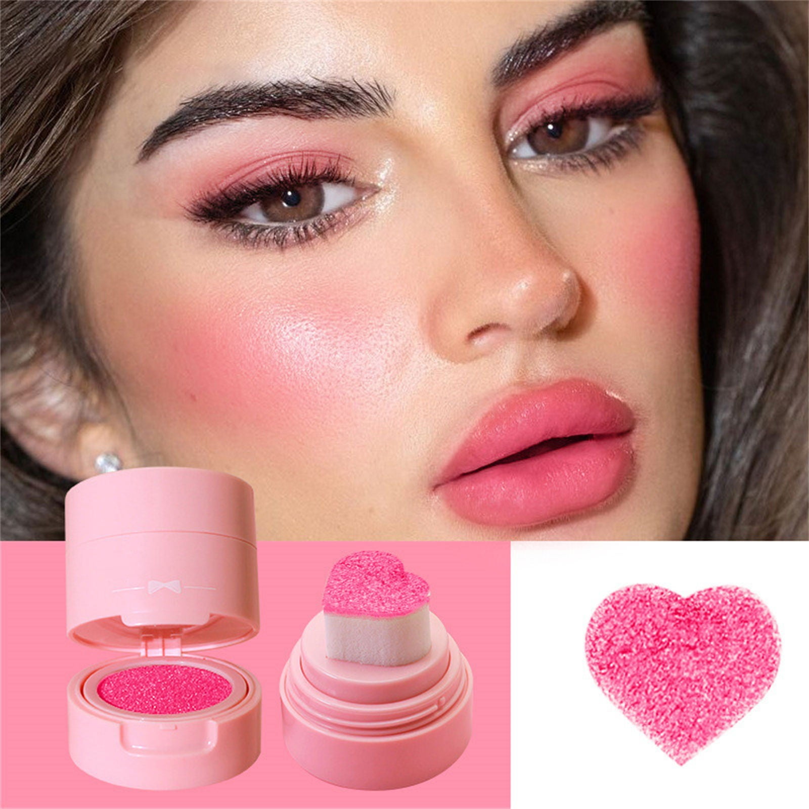 Heizi Blush Stick 6 Color Love Air Cushion Seal Powder Blusher Velvet ...