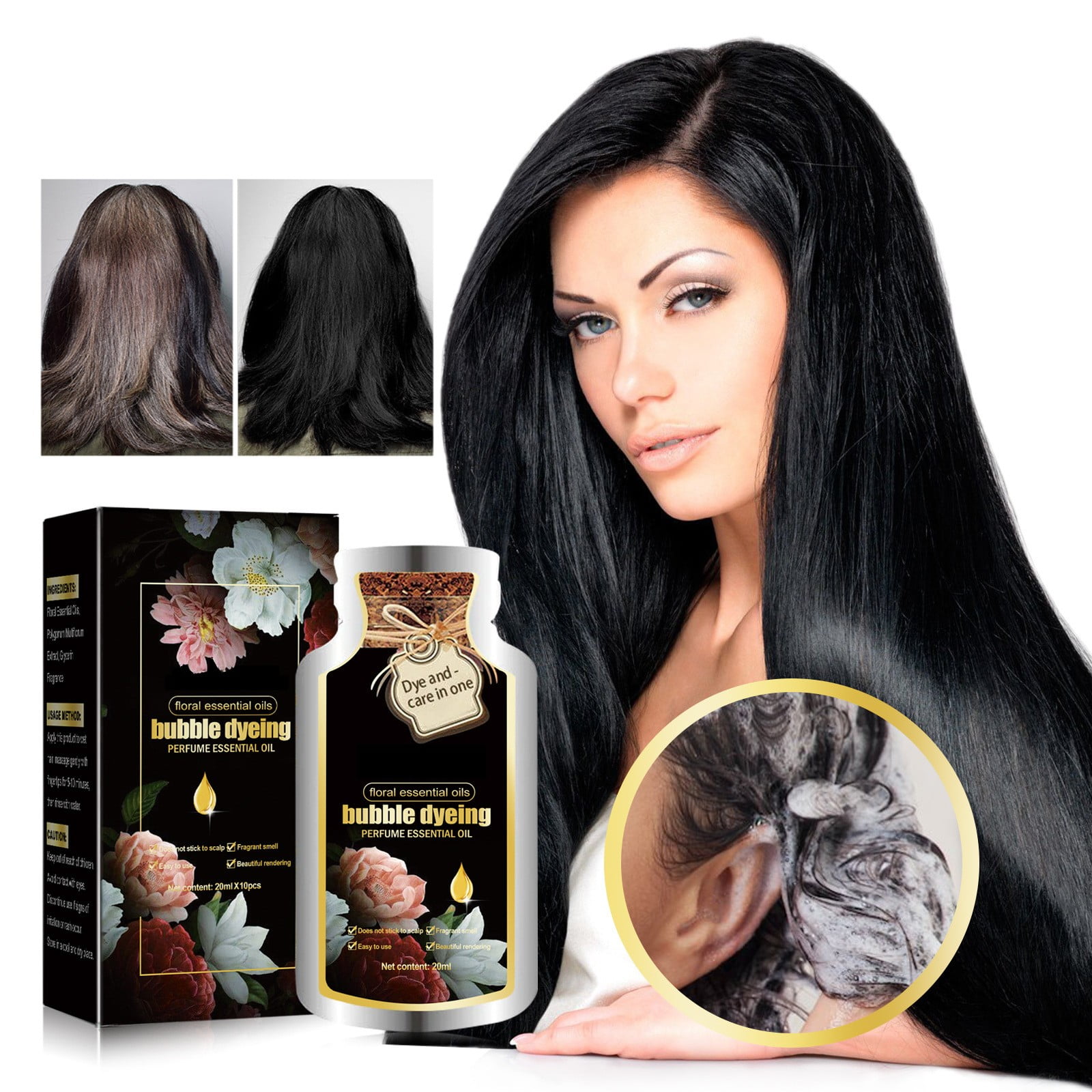 Heizi Clearance Hair Care Plant Oil Bubble Hair Color Shampoo Multi ...