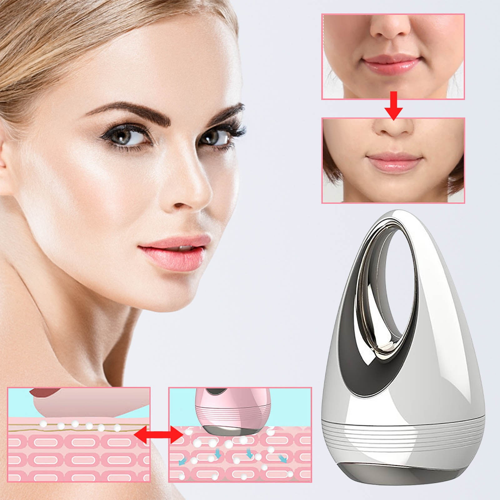 Heizi Double Chin Eliminator Household Facial Massager Red Light Skin ...