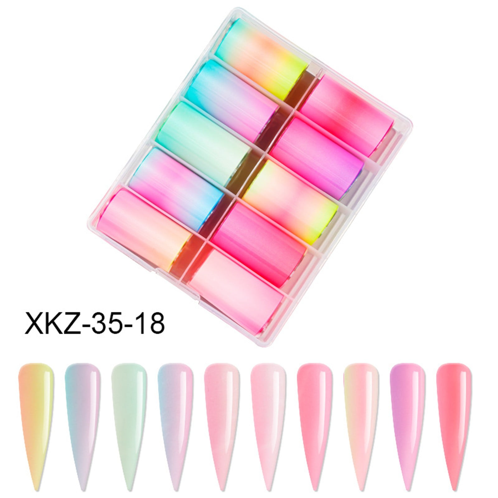 Heizi Fake Nails Starry Paper DIY Decorative Nail Stickers Nail Decals ...