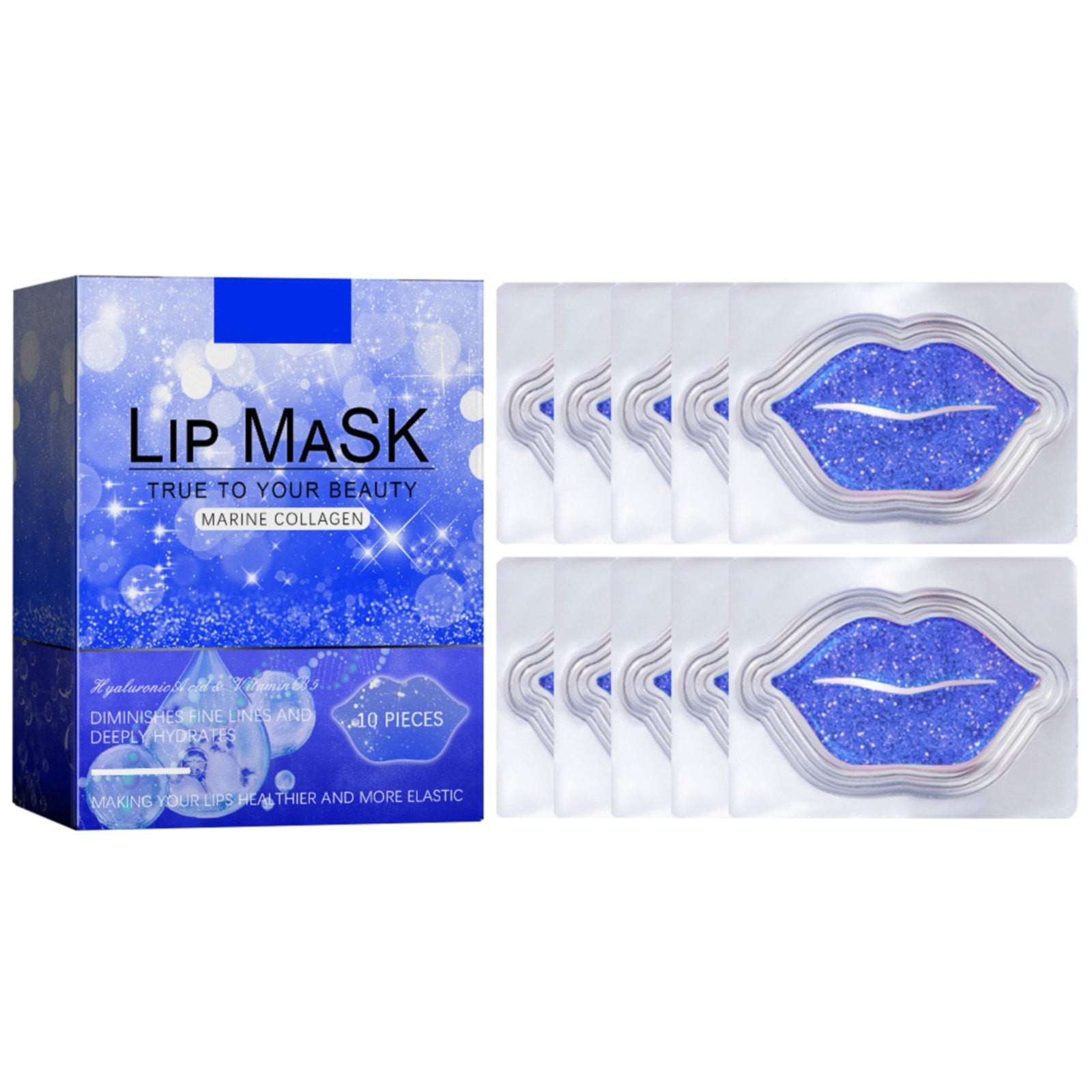 Heizi Moisturizing Lip Mask,Clearance Lip 10 PCS Collagen Lip Set ...