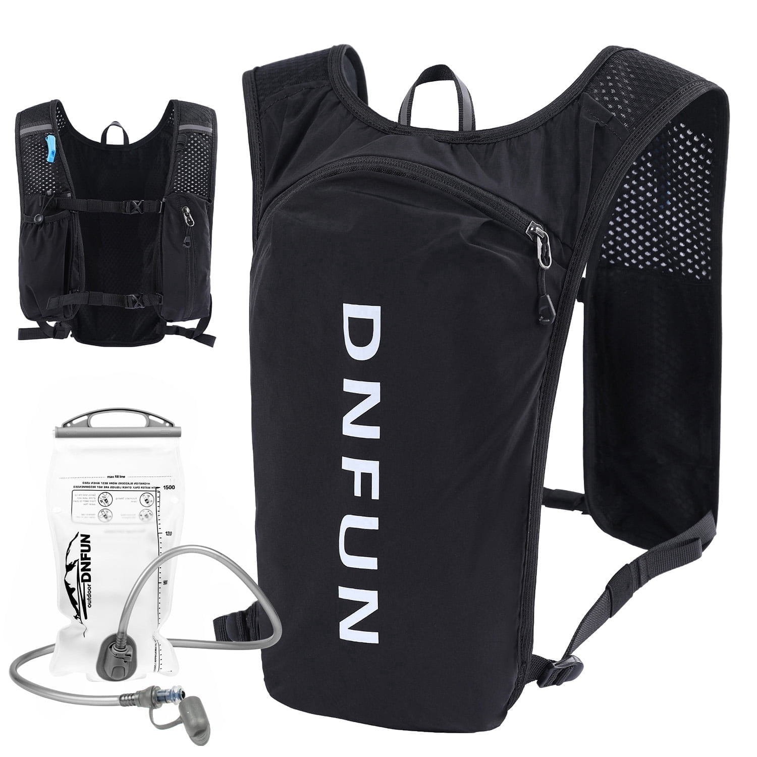 Running Vest Women Men Adjustable Running Hydration Vest 1.5L Water ...
