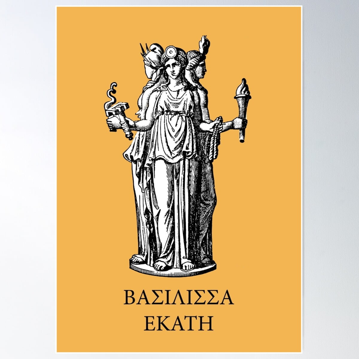 Hekate, Goddess Of Witchcraft Poster Wall Art, Modern Wall Decor For ...