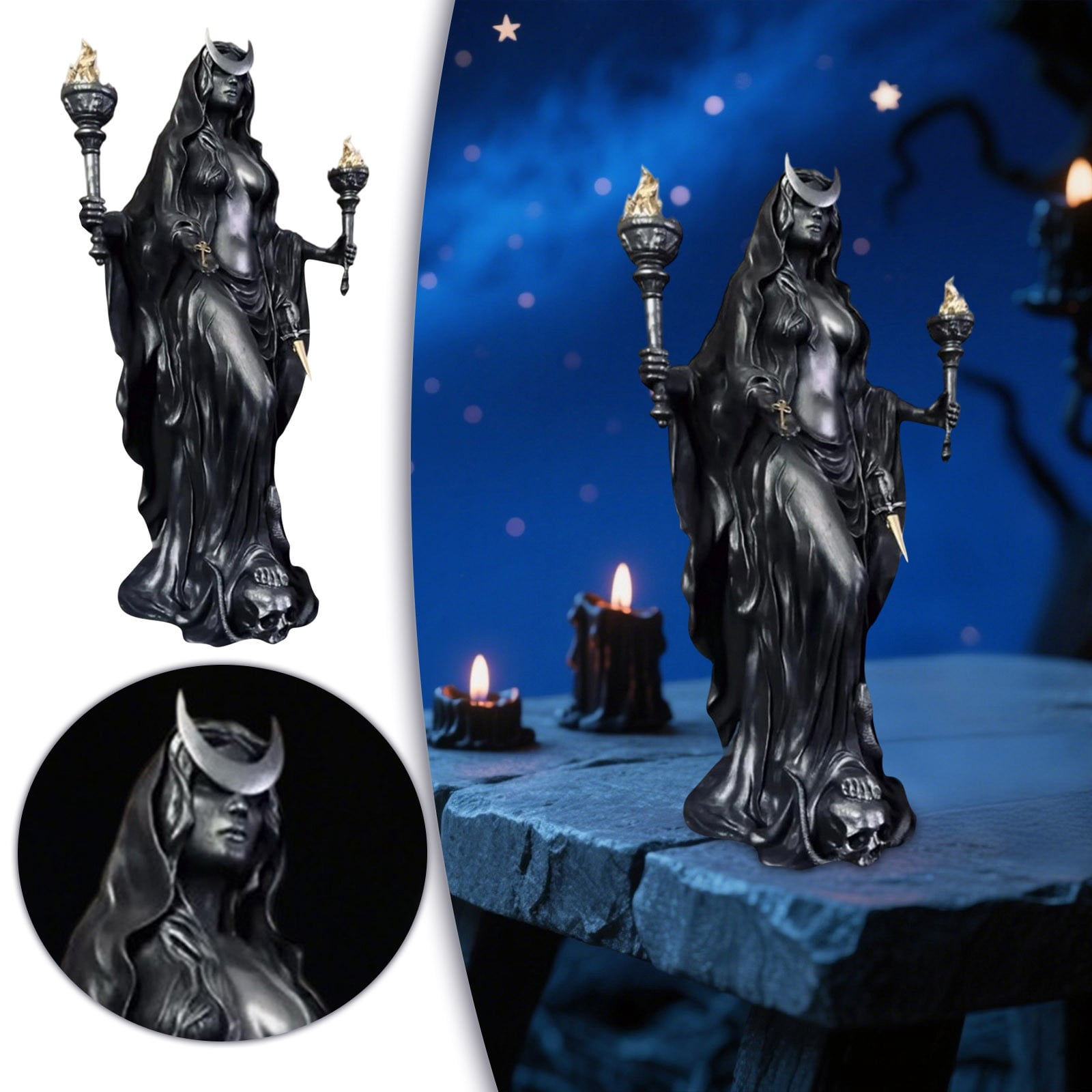 Hekate Niktipolos Statue, The Witch of The Night, Underworld Hekate ...