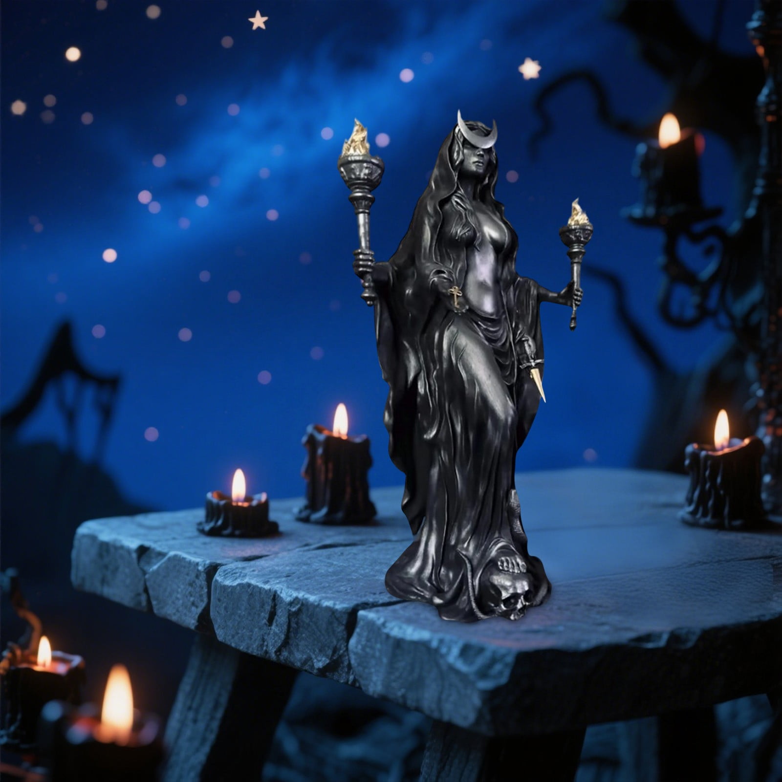 Hekate Niktipolos, The Witch of The Night, Dark Goddess Hecate Altar ...