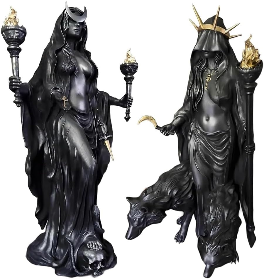 Hekate Niktipolos, The Witch of The Night, Witch of The Night Figurine, Dark Goddess Hecate ...