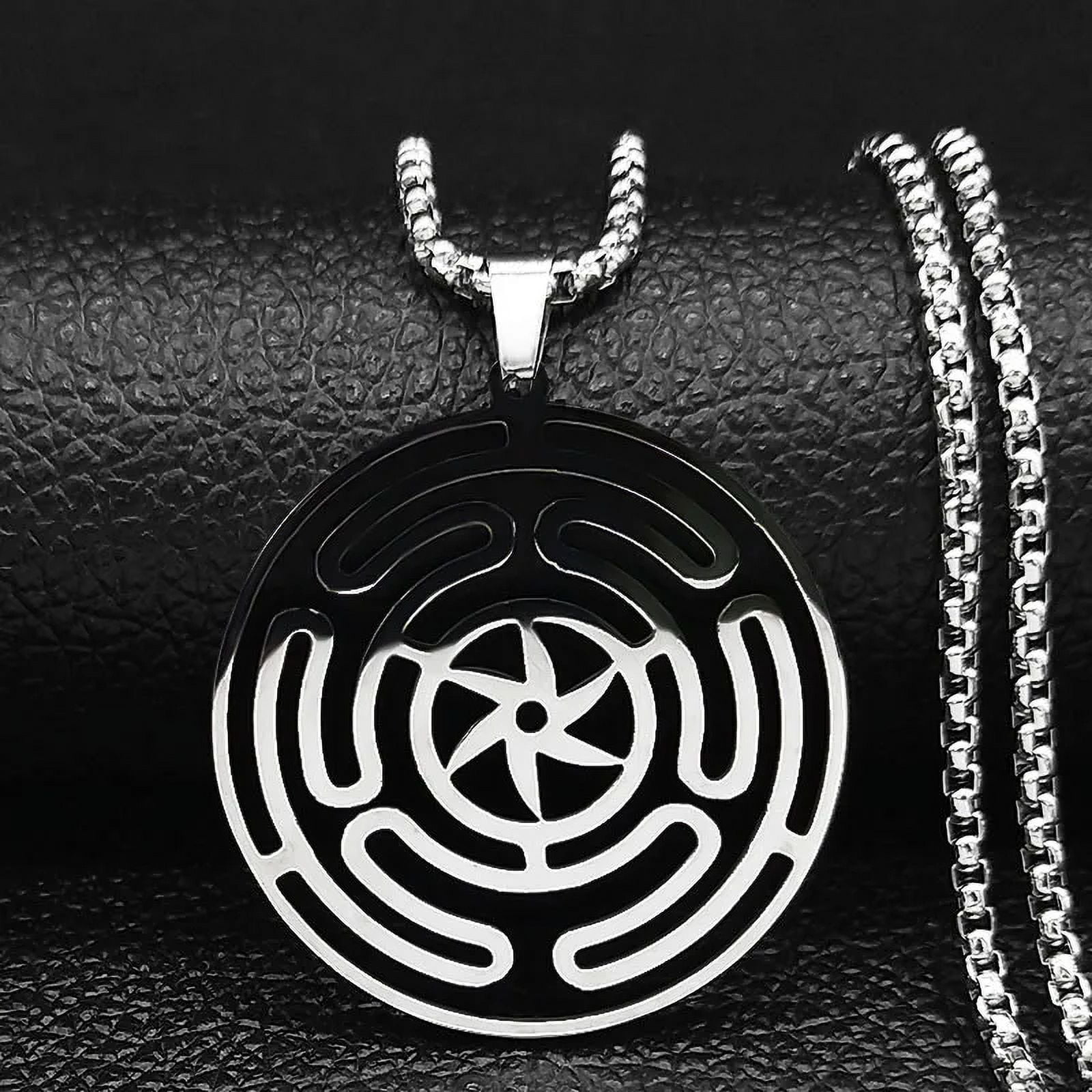Hekate Wheel 14K White Gold Necklace Pendant Strophalos Hecate Magic ...