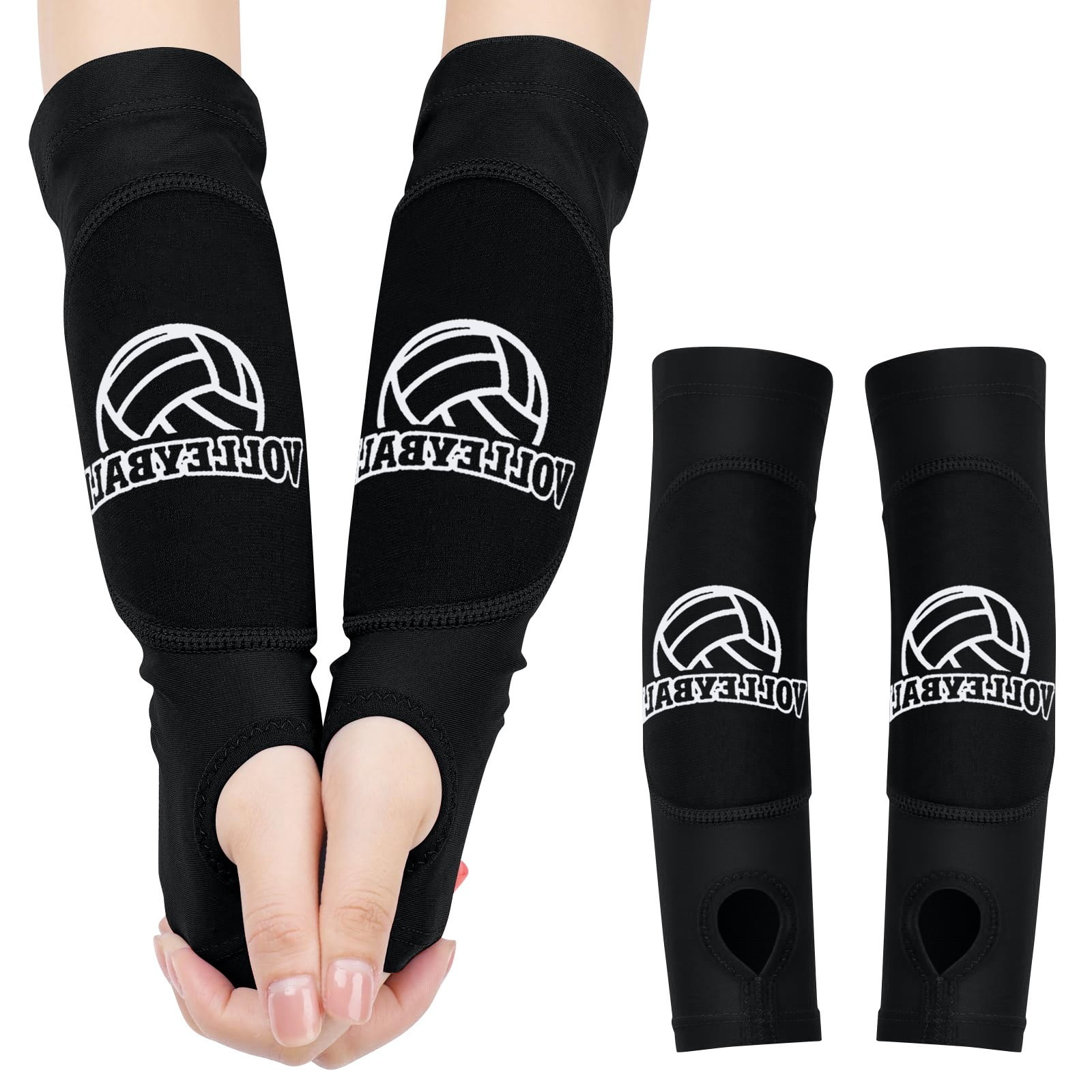 Hekwup 2 Pcs Volleyball Arm Sleeves Forearm Sleeves Volleyball Arm Pads ...