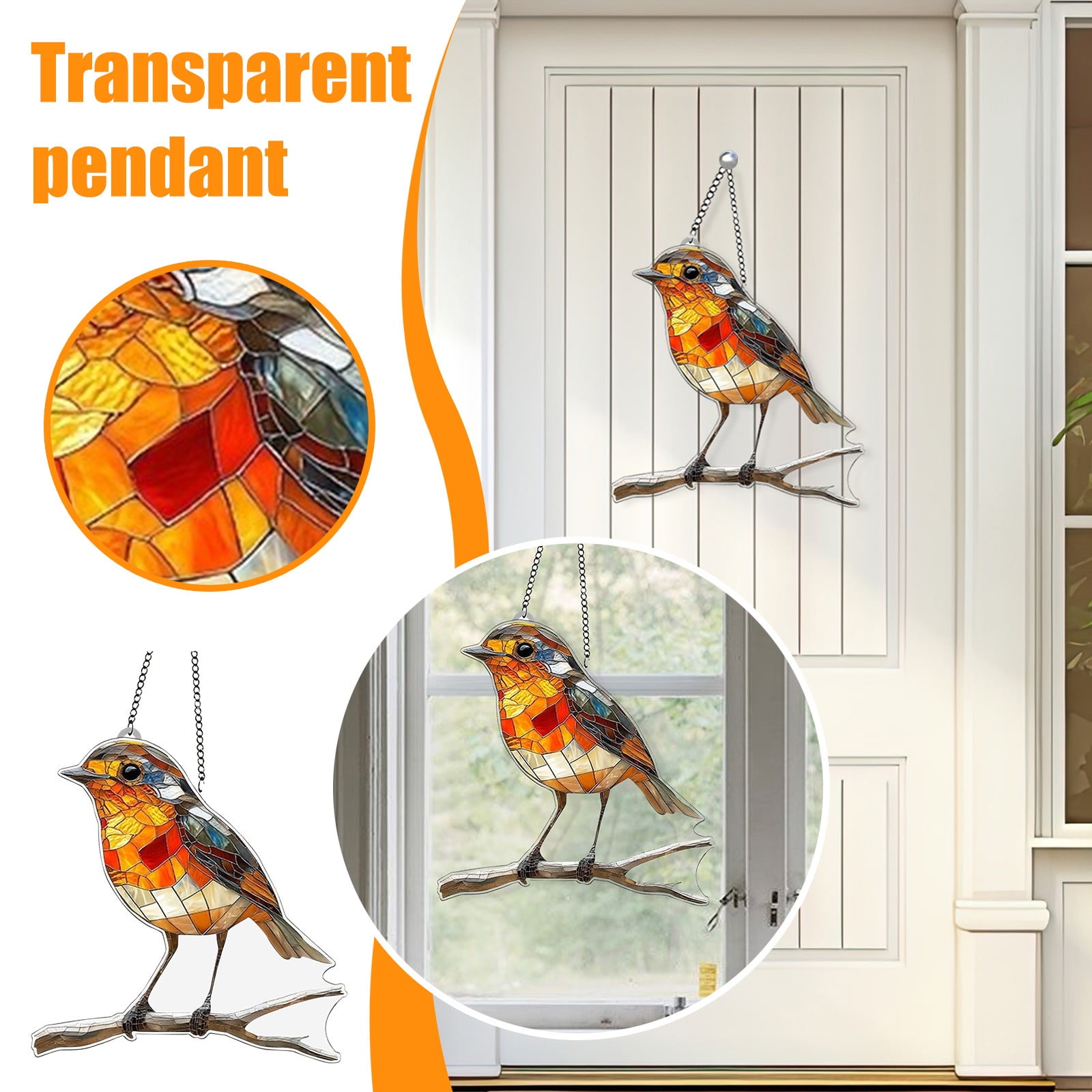 Hekwup Small Animal Acrylic Sun Catchers Flat Pendant, Home Outdoor ...