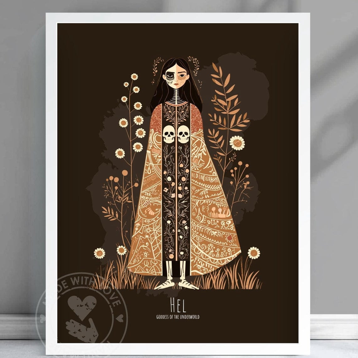 Hel Goddess Poster, Hel Nordic Goddess, Hel Goddess, Norse Mythology ...