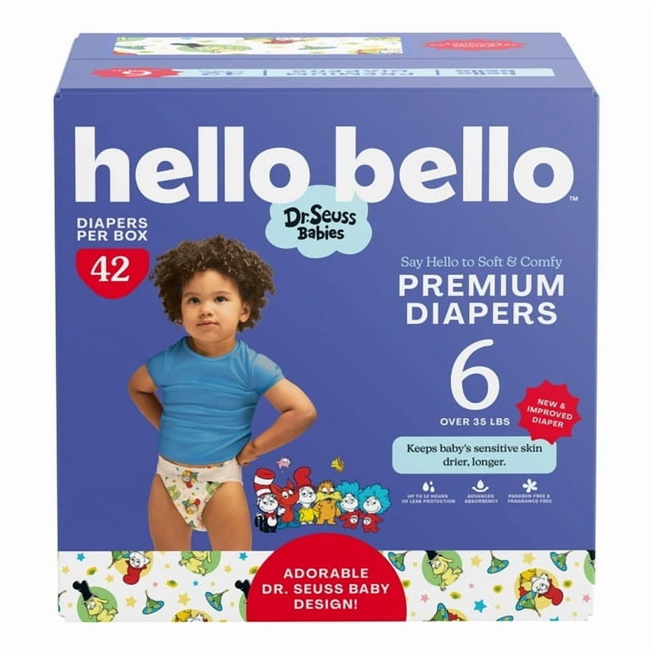 Helao Beleo Dr. Seuss Babies Premium Diapers Club Box, Size 6, 42 Count - Walmart.com