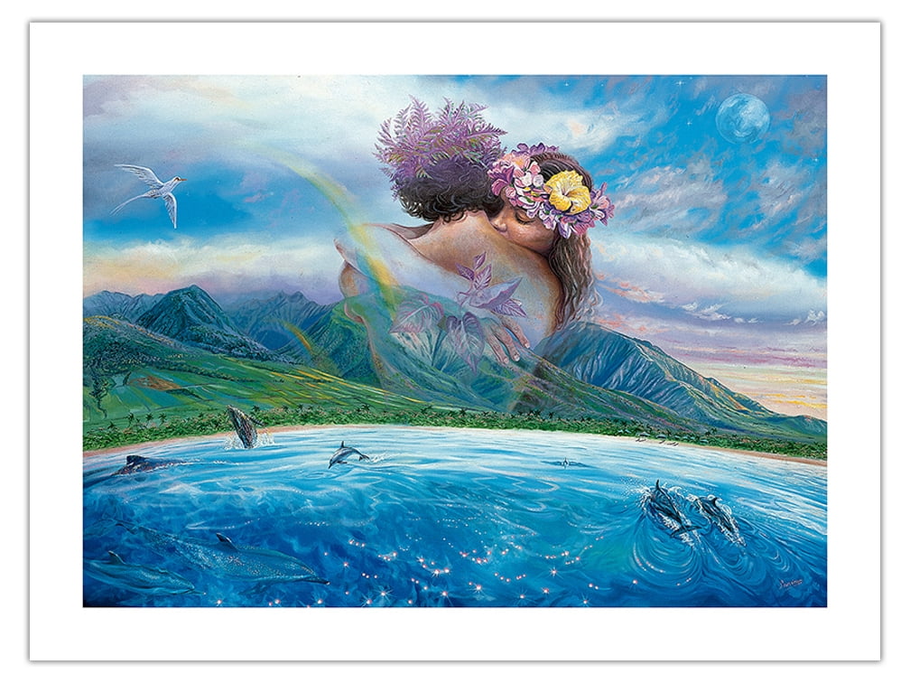 Held in the Arms of Heaven - Hawaiian Couple in Romantic Embrace - From ...