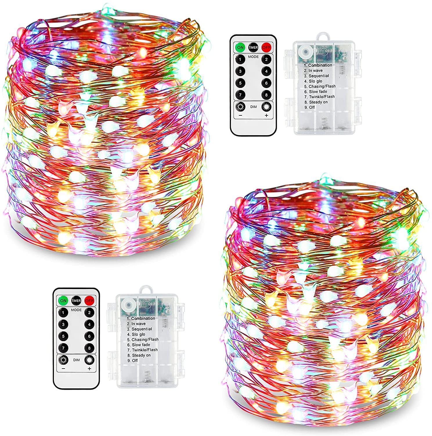 Heldig Indoor/Outdoor 10 m Battery Operated Remote Controlled LED Light ...