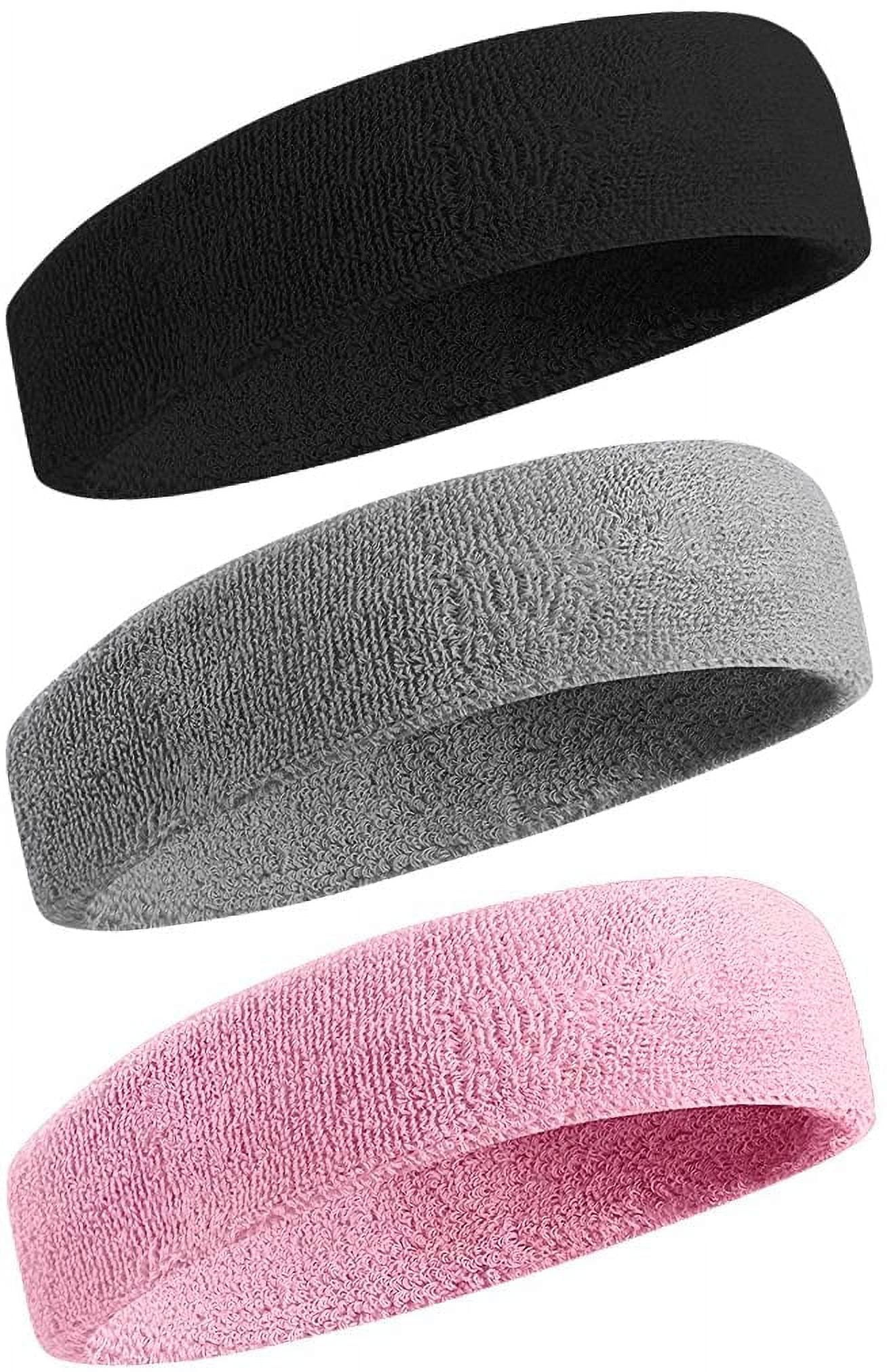 Heldig 3Pack Sweatbands Sports Headband for Men & Women - Moisture ...