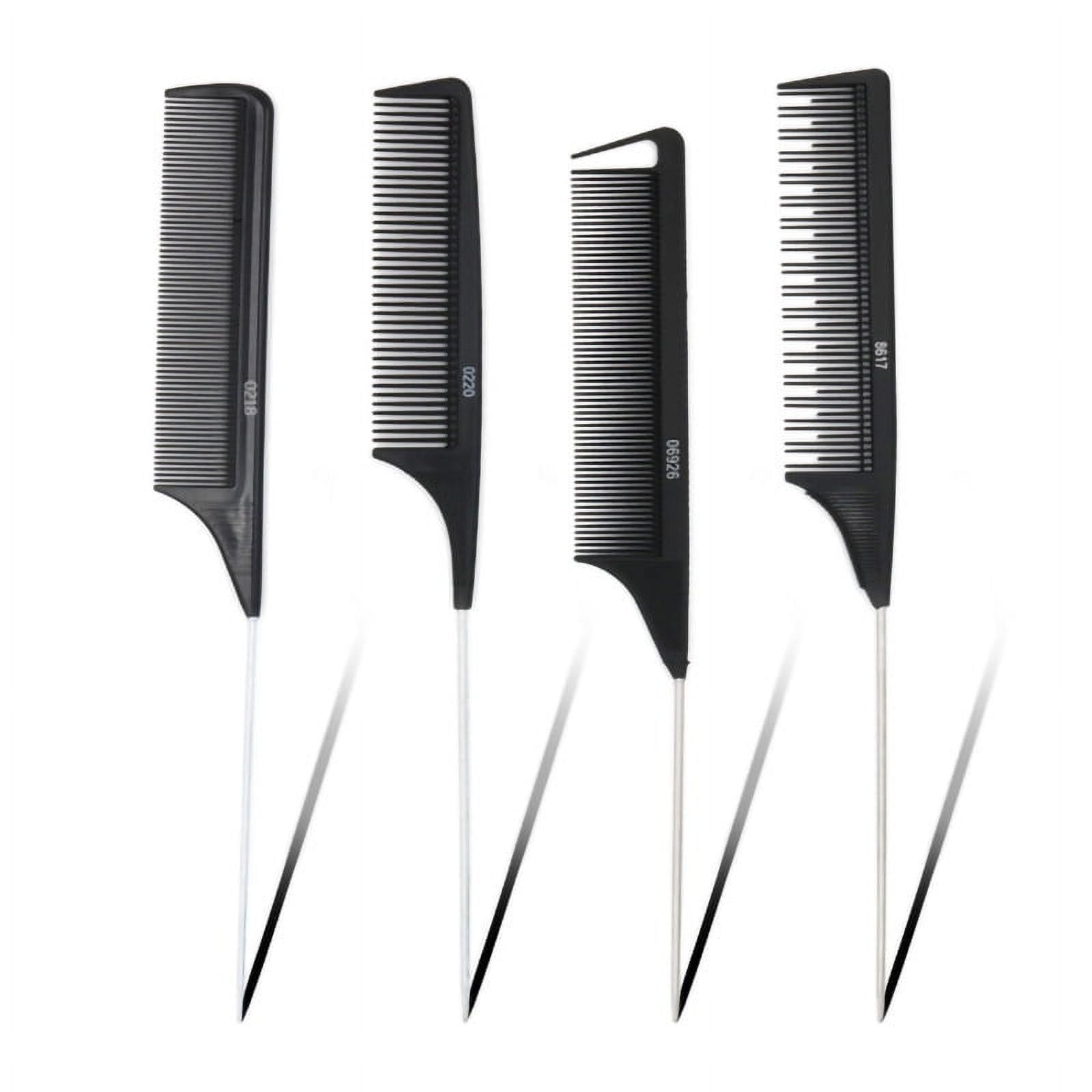 Heldig 4 Rattail comb Pintail comb Parting combs Teasing combs hair ...