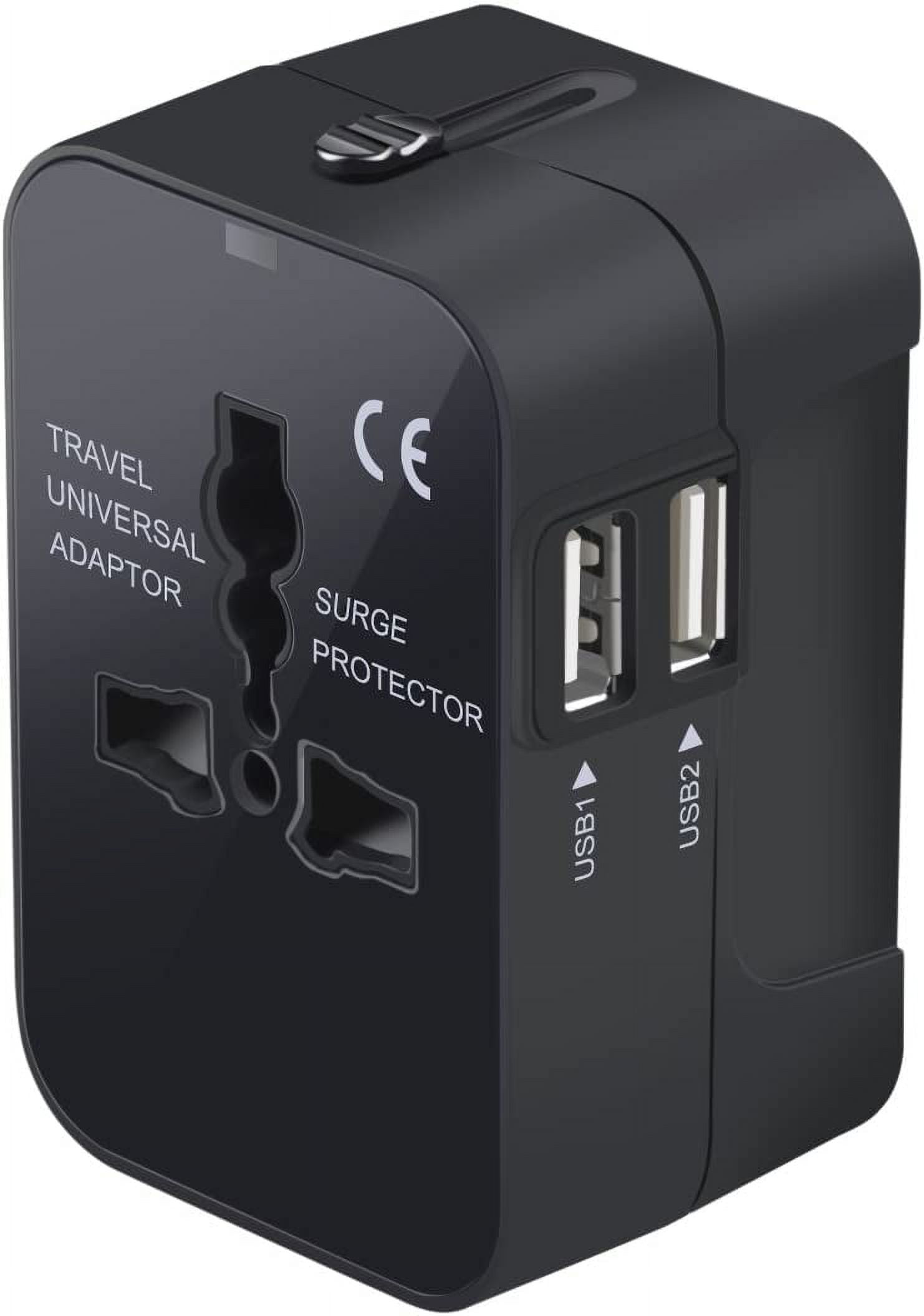 Heldig All-in-one Travel Adapter AC Power Plug Wall Charger with Dual ...