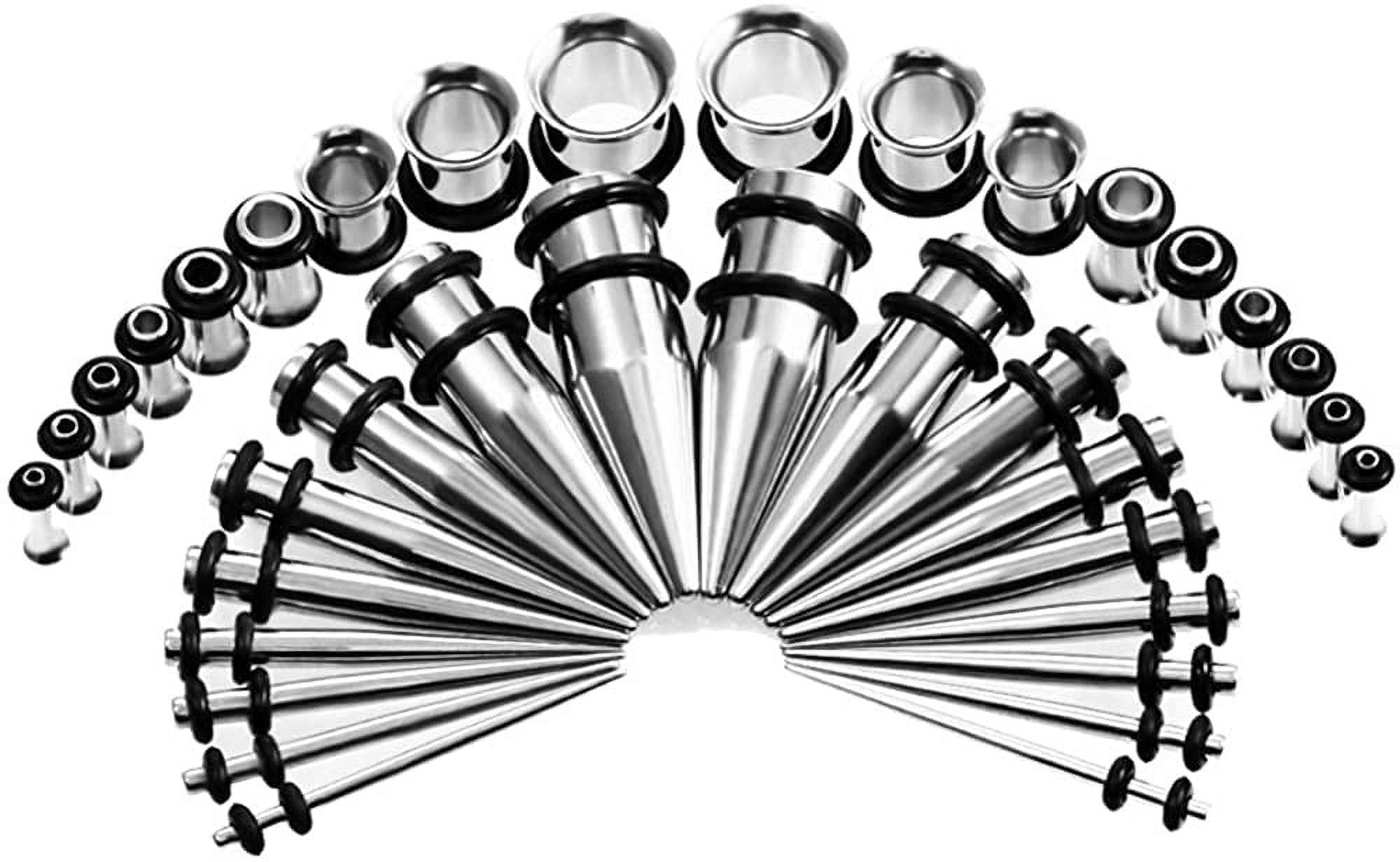 Heldig Expansion rods set ear stretcher set stainless steel 36pcs 1.6mm ...