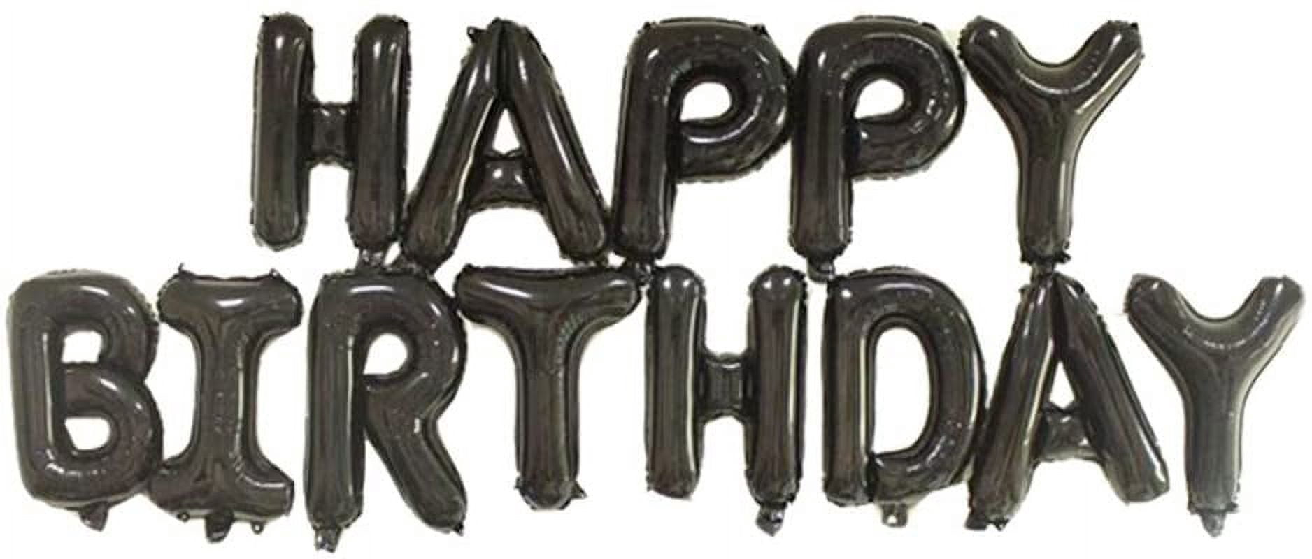 Heldig Lightweight Balloons, Latex Foil Black, 16", 13 Count - Walmart.com