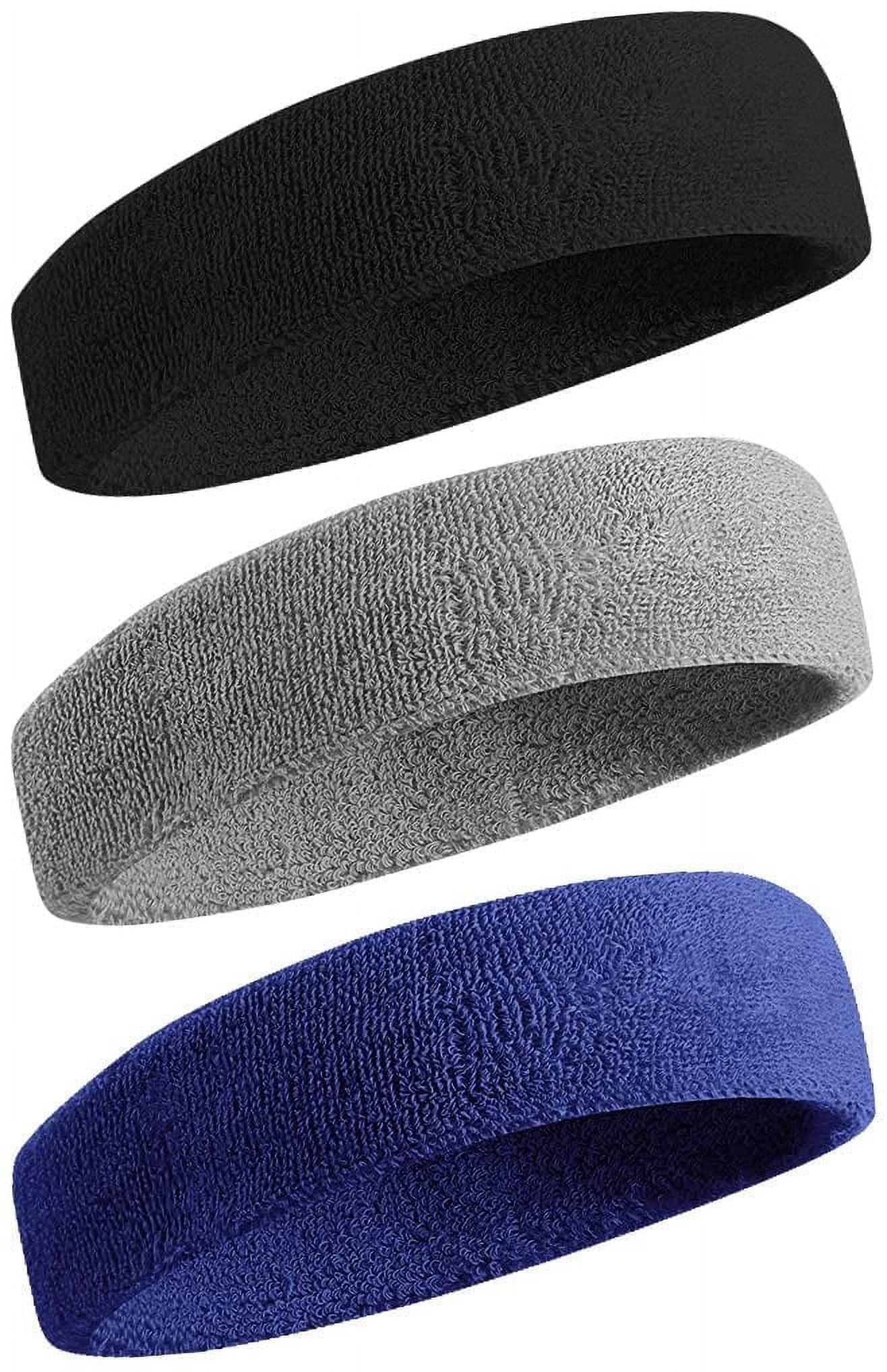 Heldig Moisture Wicking Sports Sweatbands with Set of 3 Count - Walmart.com